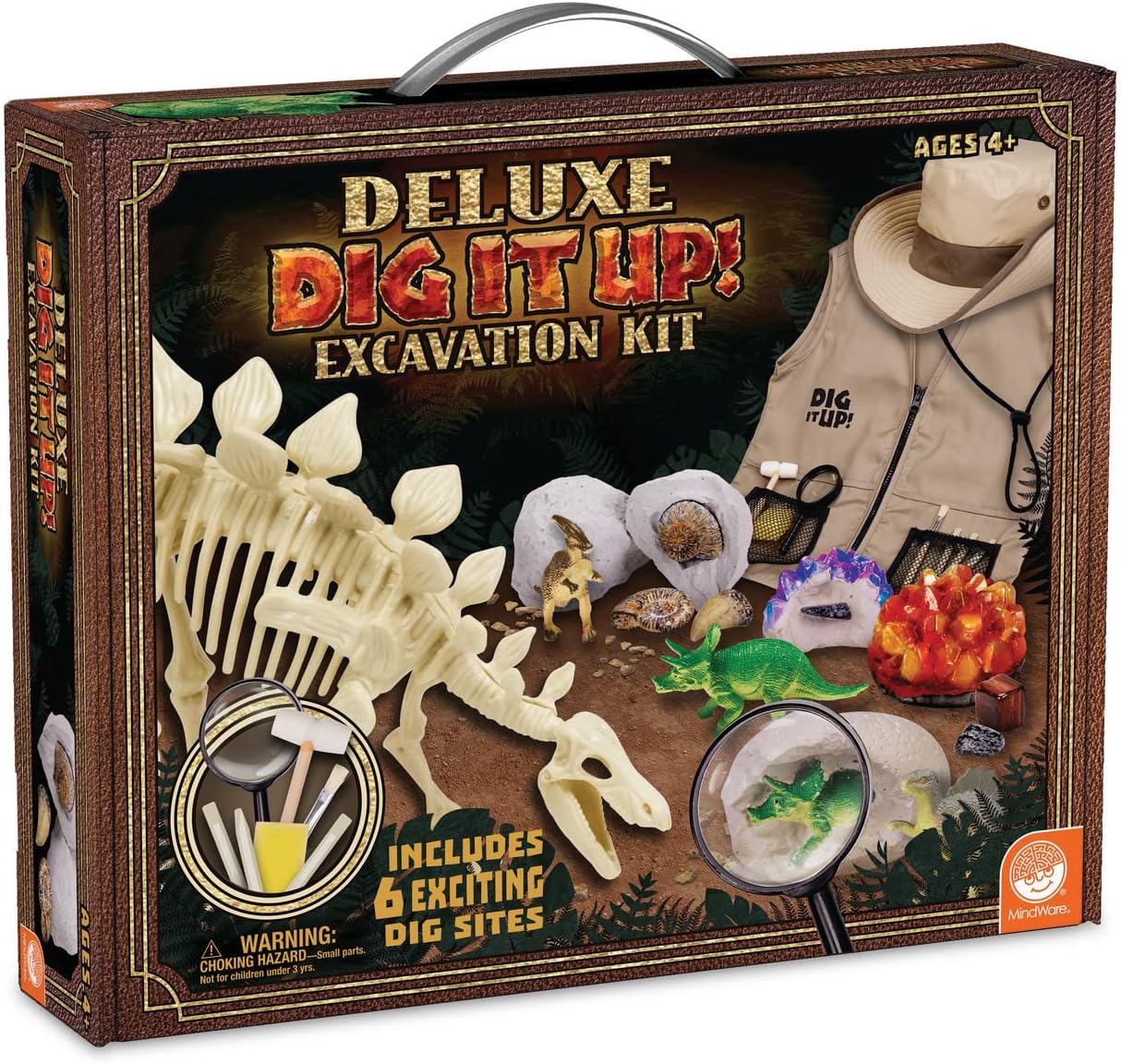 Amazon.com: MindWare Dig It Up! Deluxe Excavation Kit - Ages 4 ...