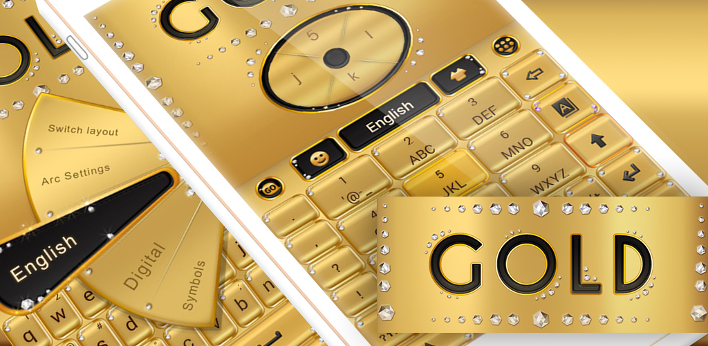 Gold GO Keyboard Theme &Emoji - App on Amazon Appstore