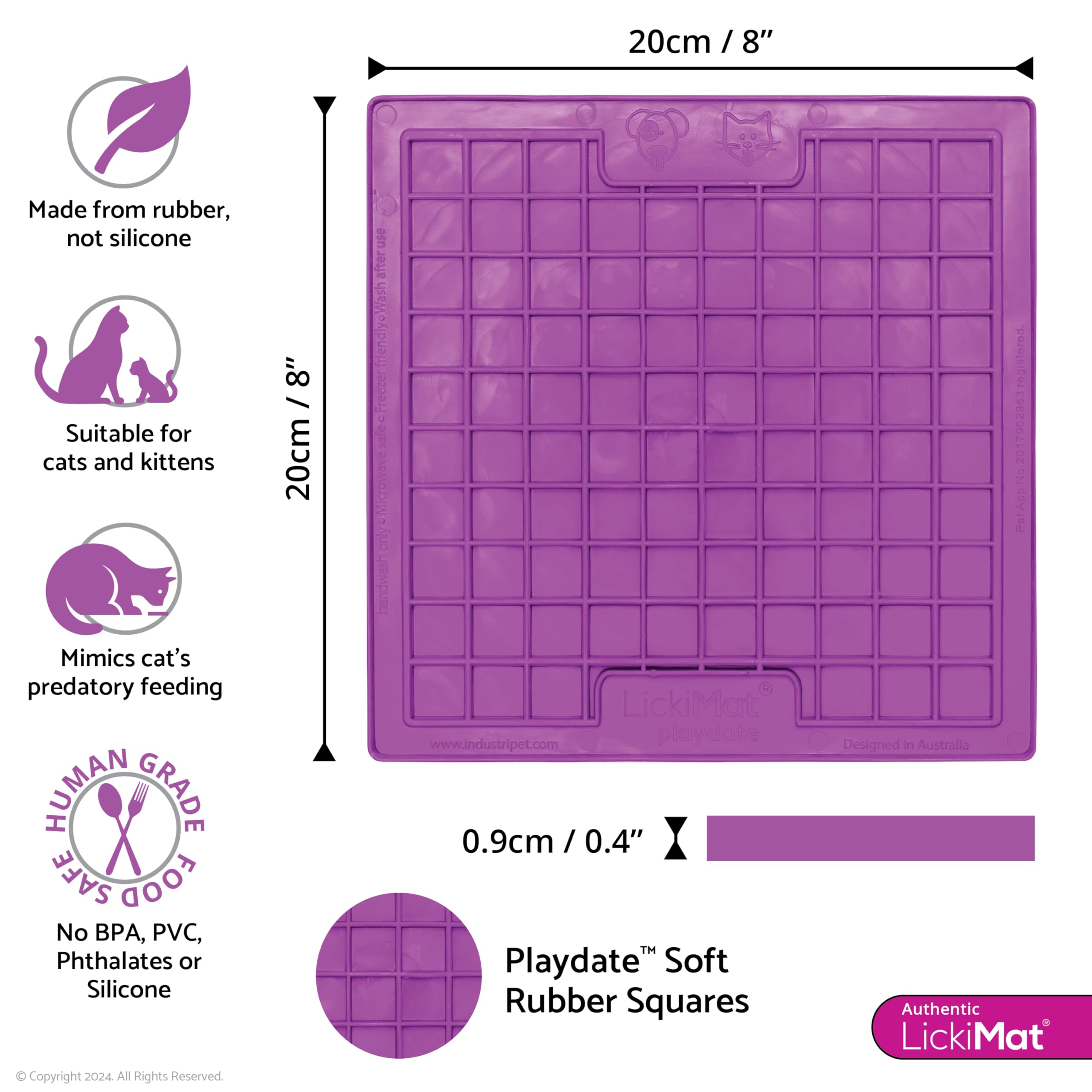 Snapklik.com : LickiMat Classic Playdate, Cat Slow Feeder Lick Mat ...