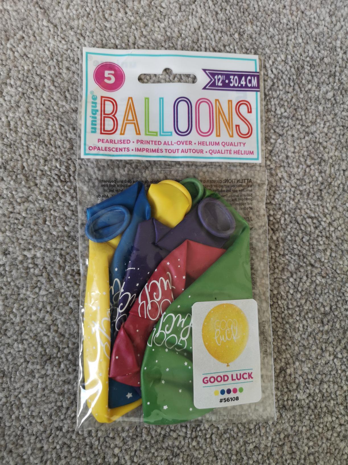 Good Luck Multicolor Latex Balloons (30cm) Pack of 5 - Party Balloons ...
