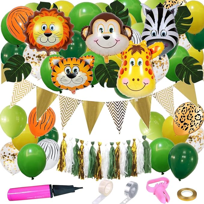 Amazon.com: Jungle Safari Themed Party Decoration, Animals Party ...