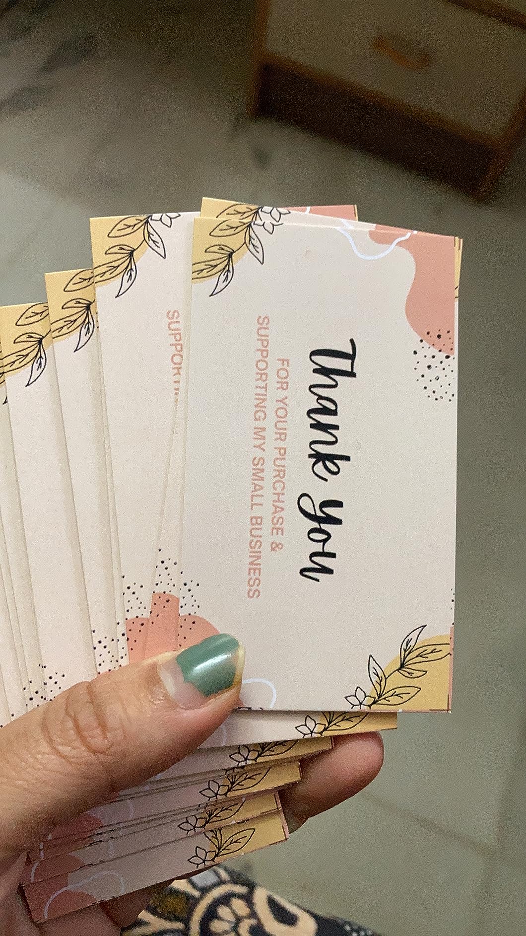 30 Pieces Thank You For Supporting My Small Business Cards, Elegant and ...