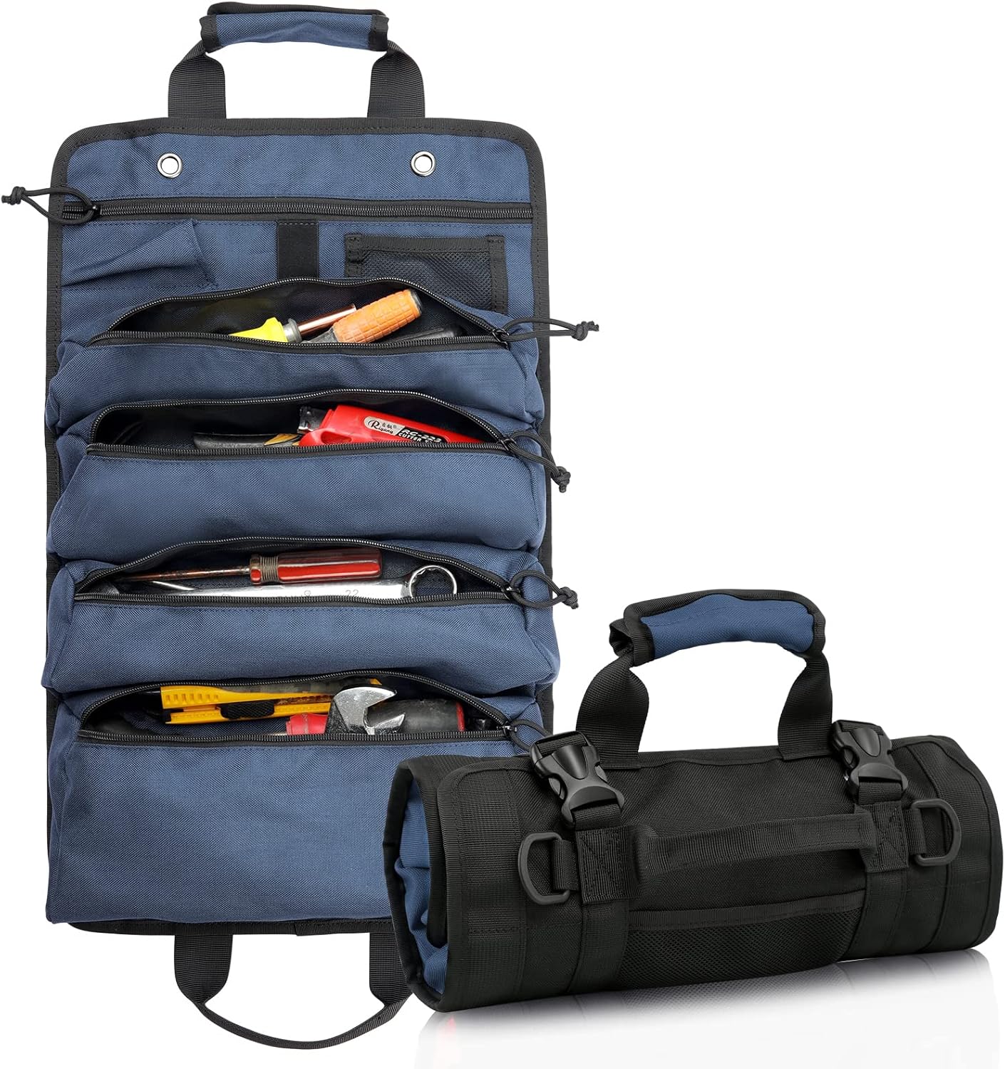 Koolertron Roll Up Tool Bag Organizer, Multi Tool Wrench Roll Tool ...