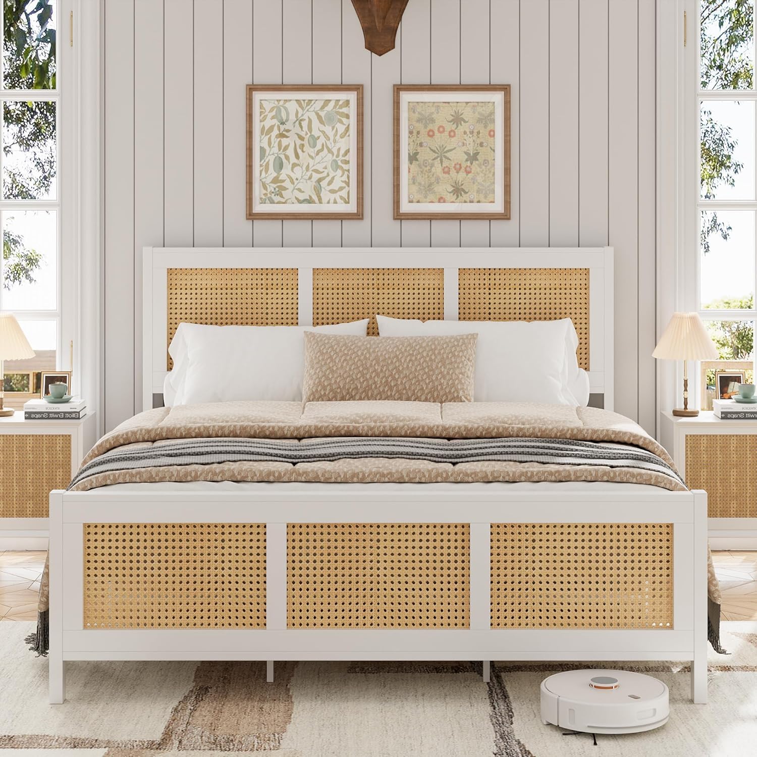 Amazon.com: Coastal Living Escape Long Key Woven Rattan King Size Bed ...
