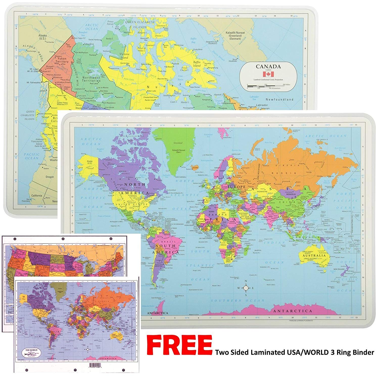 Buy Painless Learning Educational Placemats For Kids Laminated Canada ...