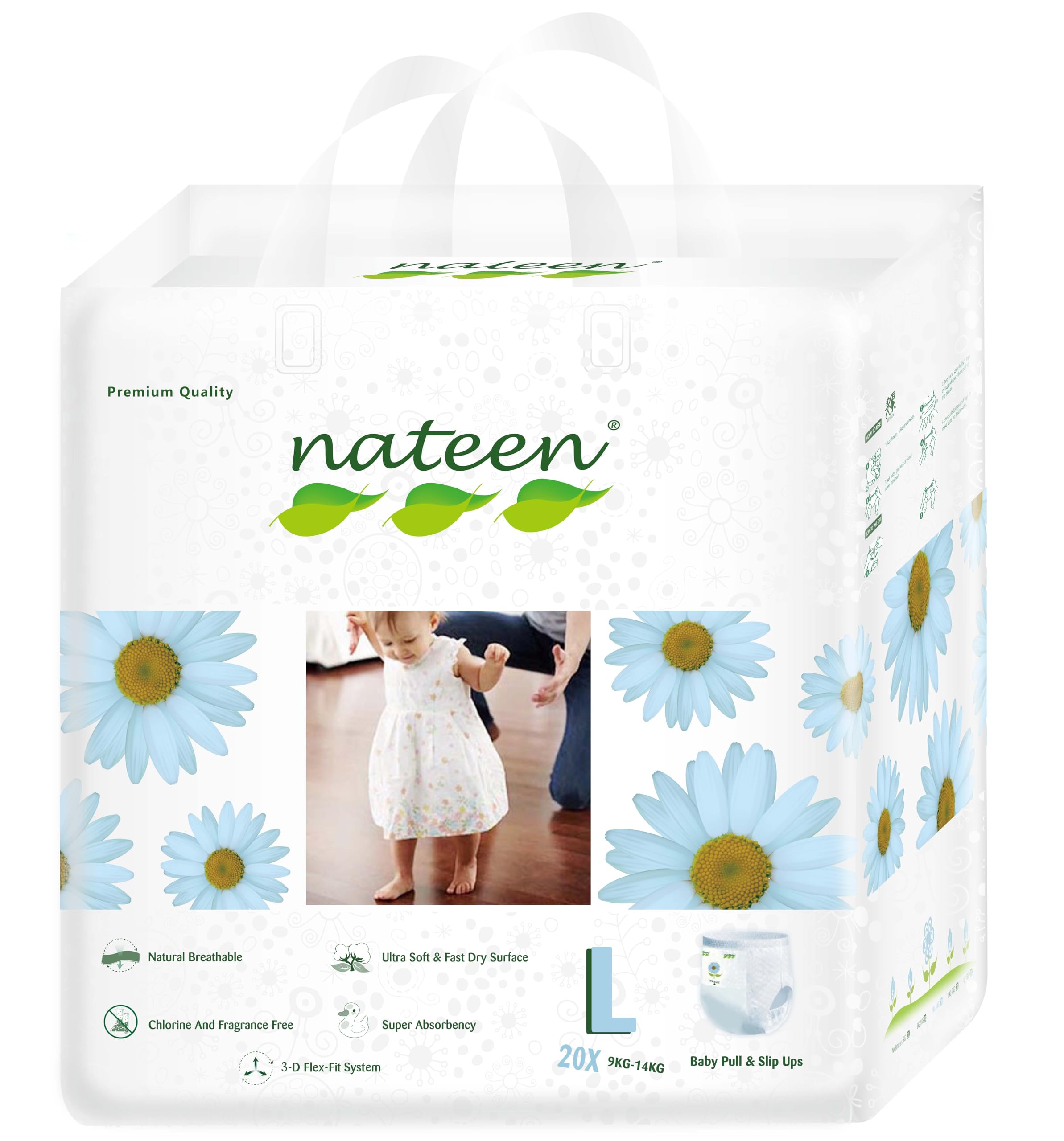 Amazon.com: Nateen Premium Baby Pull up Diapers, Size 4T (Size Large ...