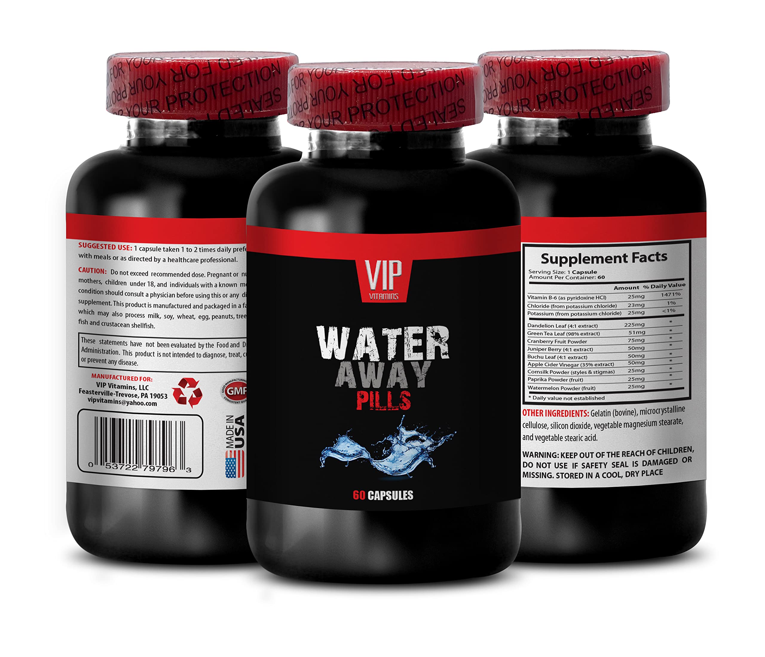 Amazon.com: Water Away Pills Diuretic Supplements - Water Away Pills ...
