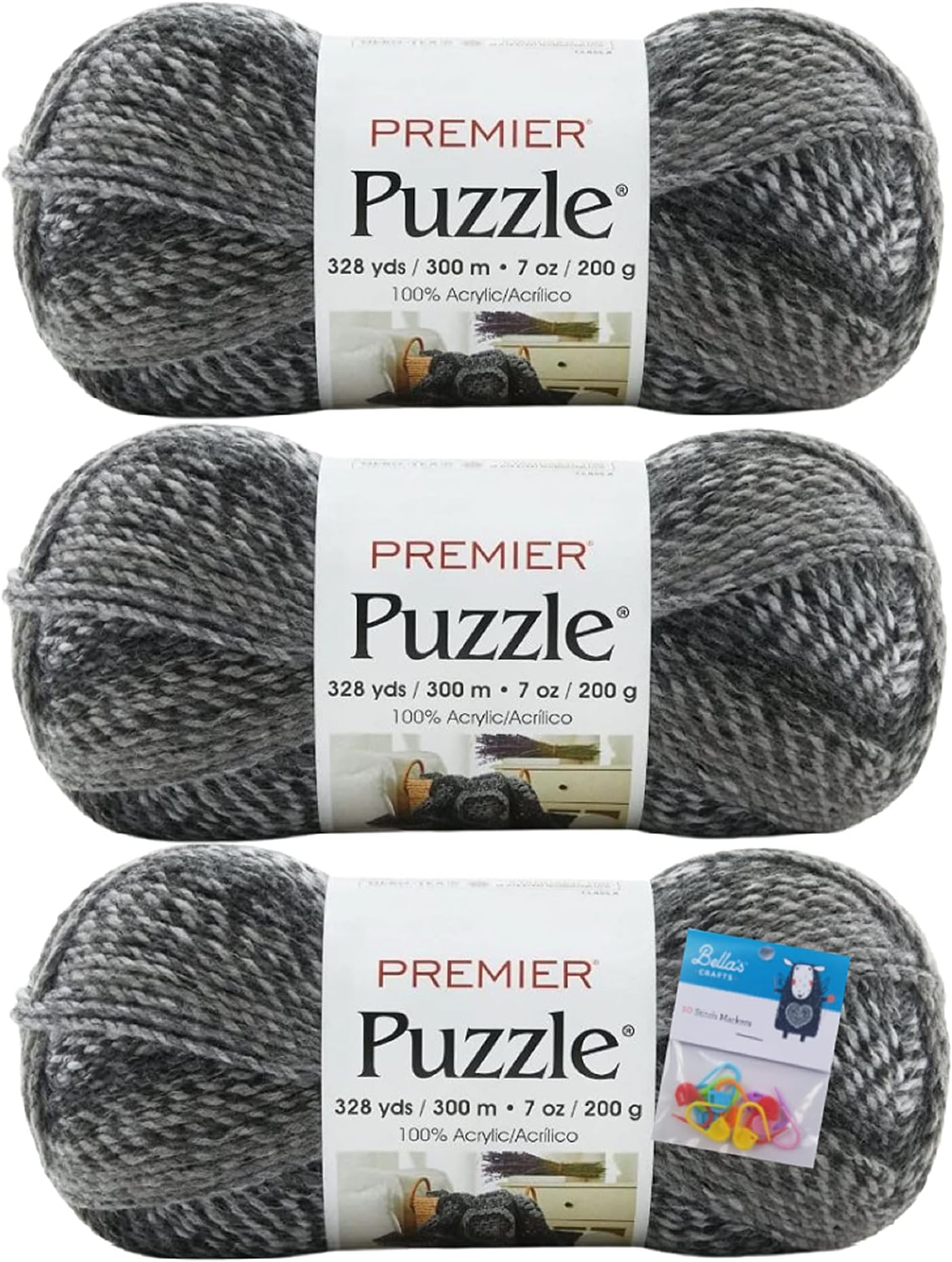 Amazon.com: Premier Yarn Puzzle - Sudoku - 7 Oz - #5 Bulky Weight - 3 ...