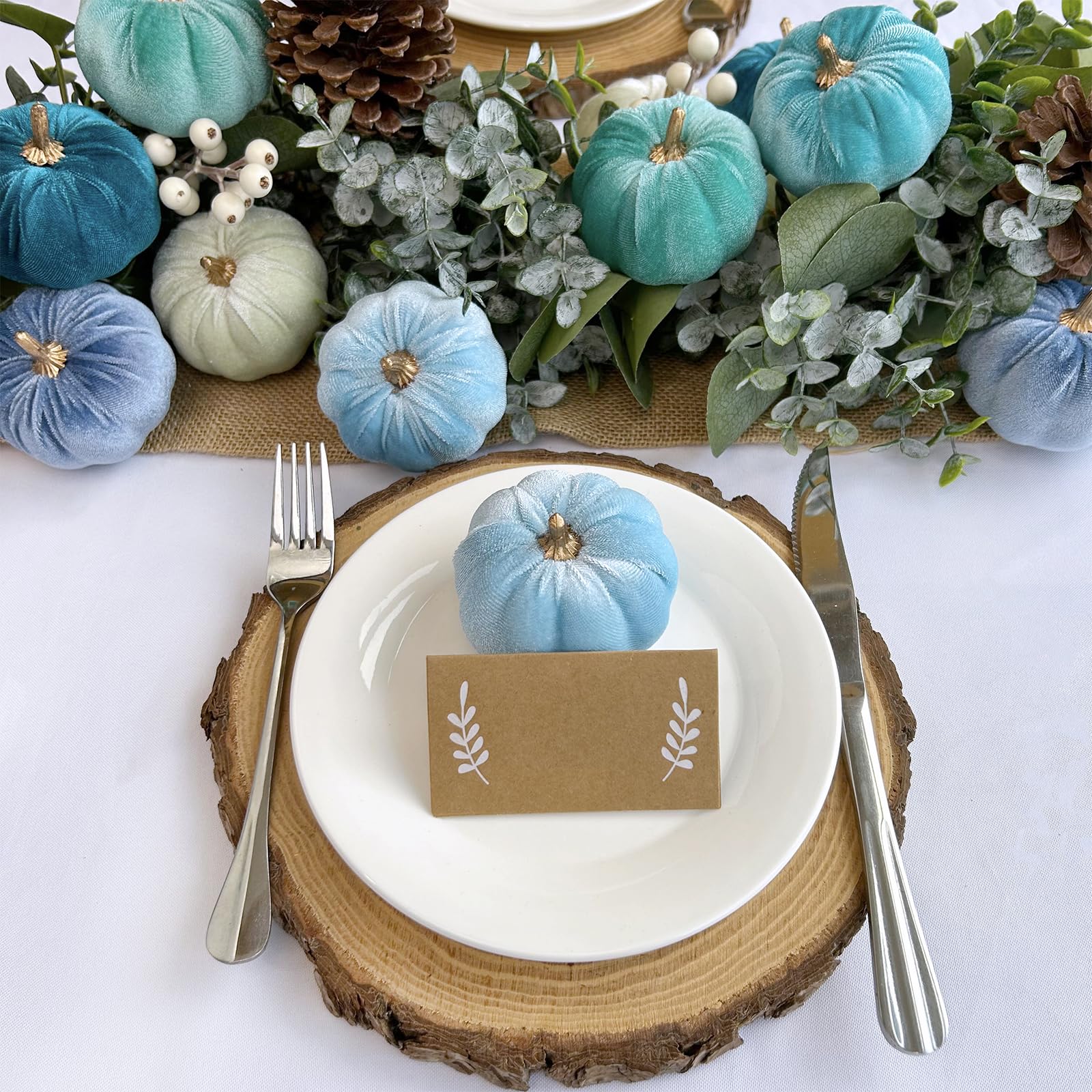 Turquoise Fall Wedding Pumpkin Dusty Blue + Grey + Orange + Yellow