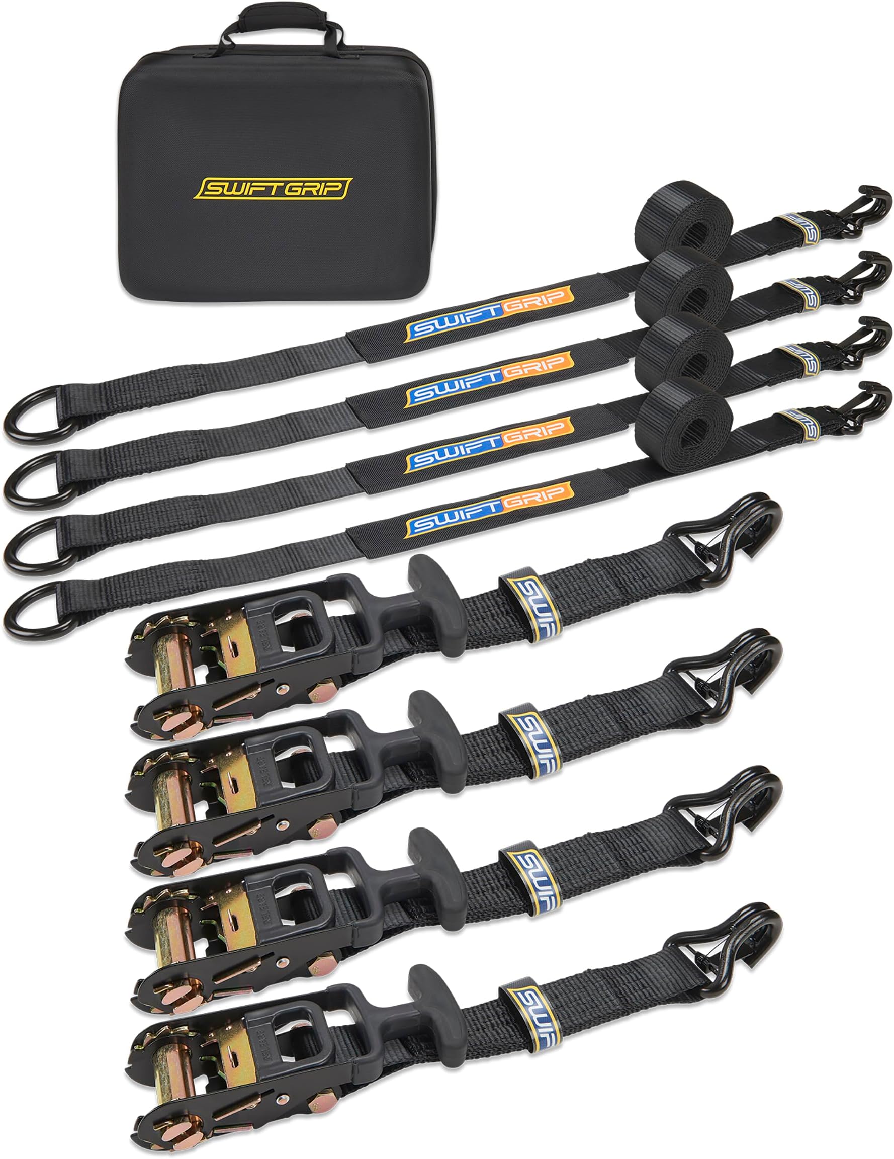 Amazon.com: Swift Grip Car Tie Down Strap Kit for Trailers, 10,000 lbs ...
