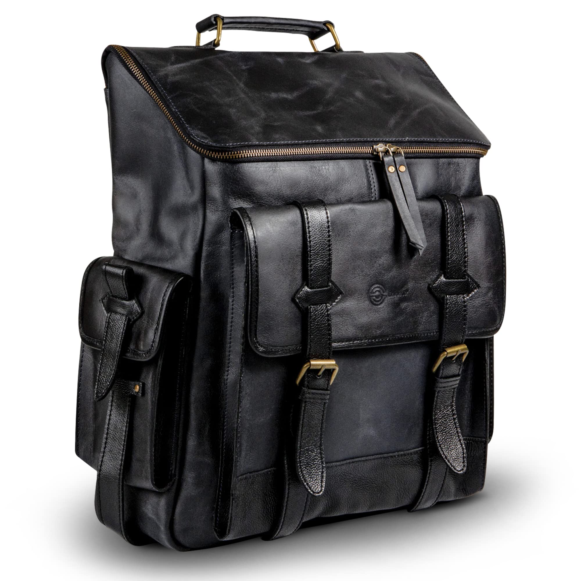 EnvivaCor Leather Backpack for Men - Vintage & Fashionable Leather ...