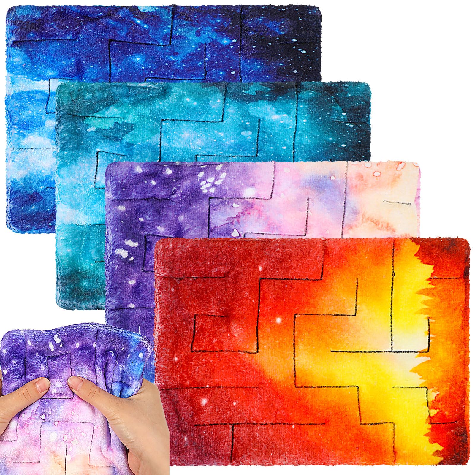 Amazon.com: 4 Pcs Marble Maze Mat Sensory Fidget Stress Relief Toys ...