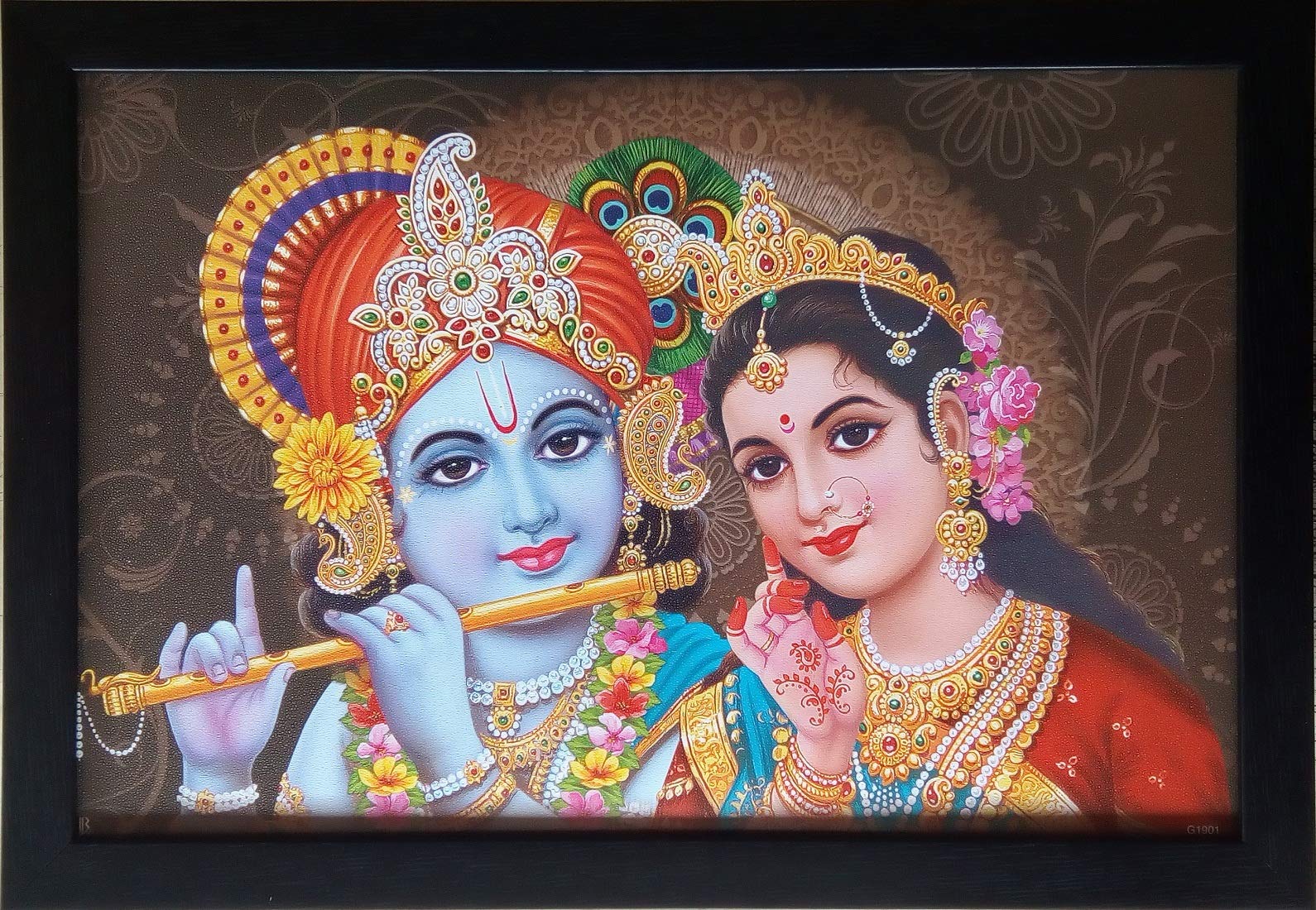 Buy Shree Handicraft Lord Krishna Radha Krishna Painting with Frame ...