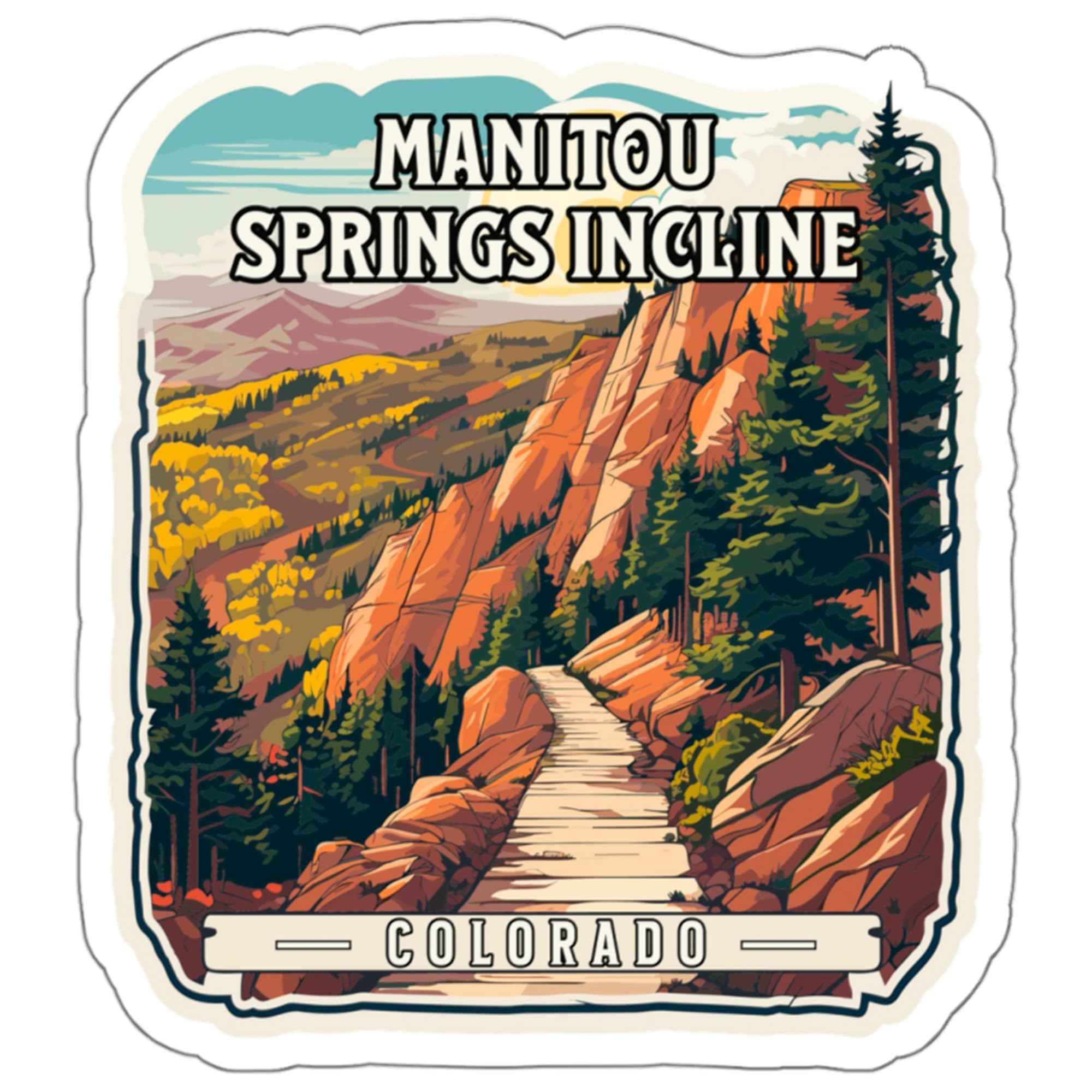 Amazon.com: Manitou Springs Incline Colorado Sticker Travel ...