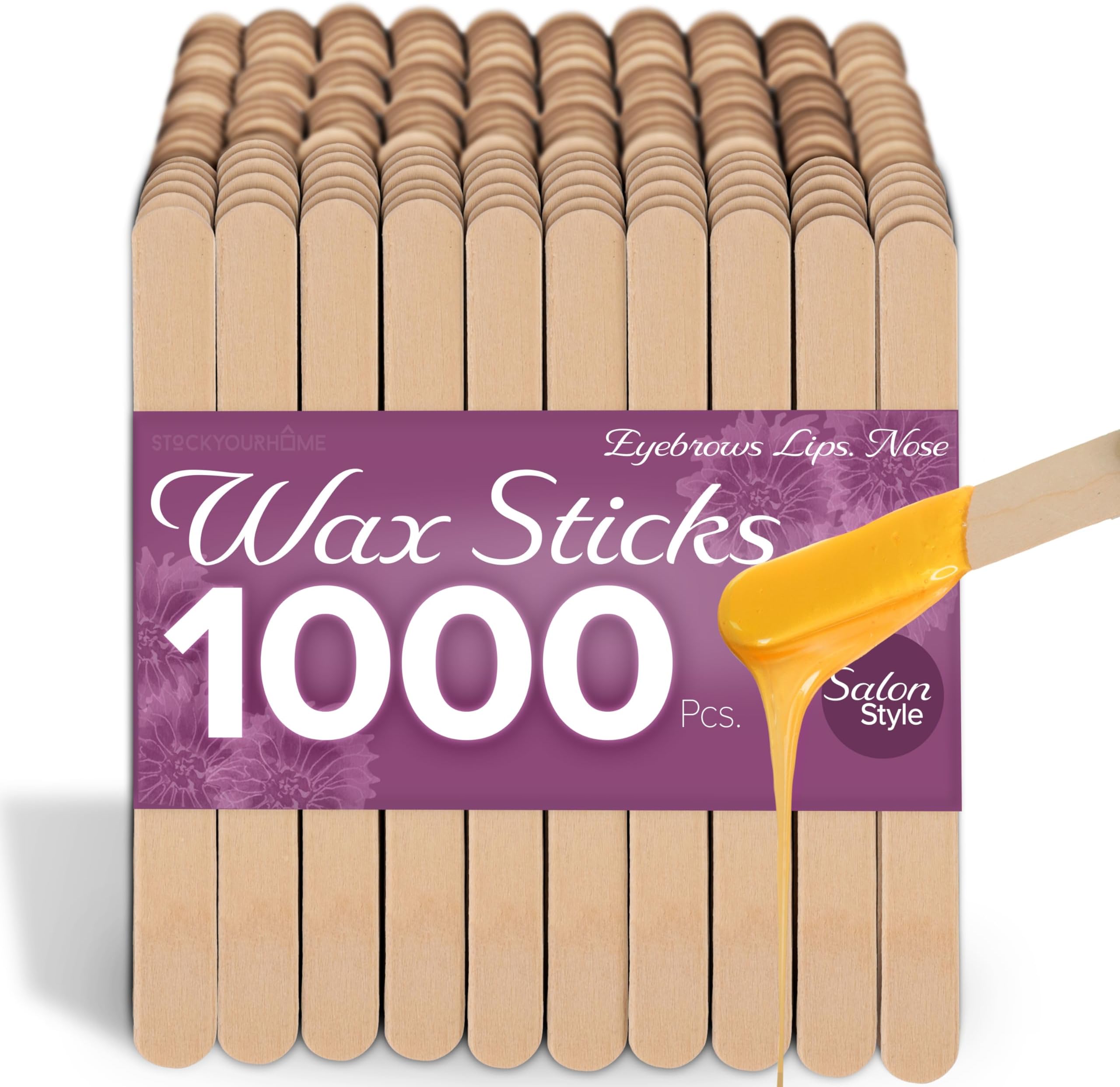 Amazon.com: Stock Your Home (1,000 Pcs) Wooden Popsicle Sticks for ...