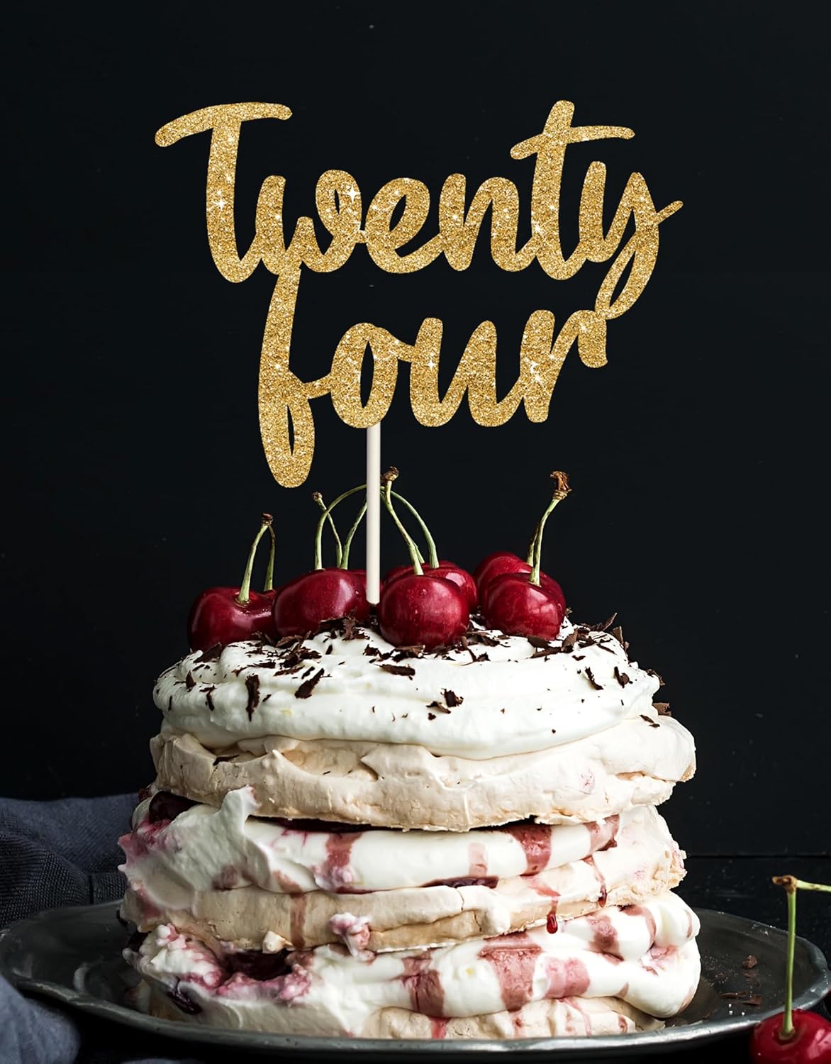 Amazon.com: Happy 24th Birthday Cake Topper twenty four Birthday Cake ...