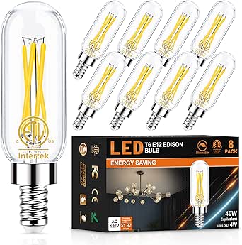 hansang Lot de 8 ampoules LED candélabre E12, équivalent à 40 W, lumière du jour naturelle 4000 ...