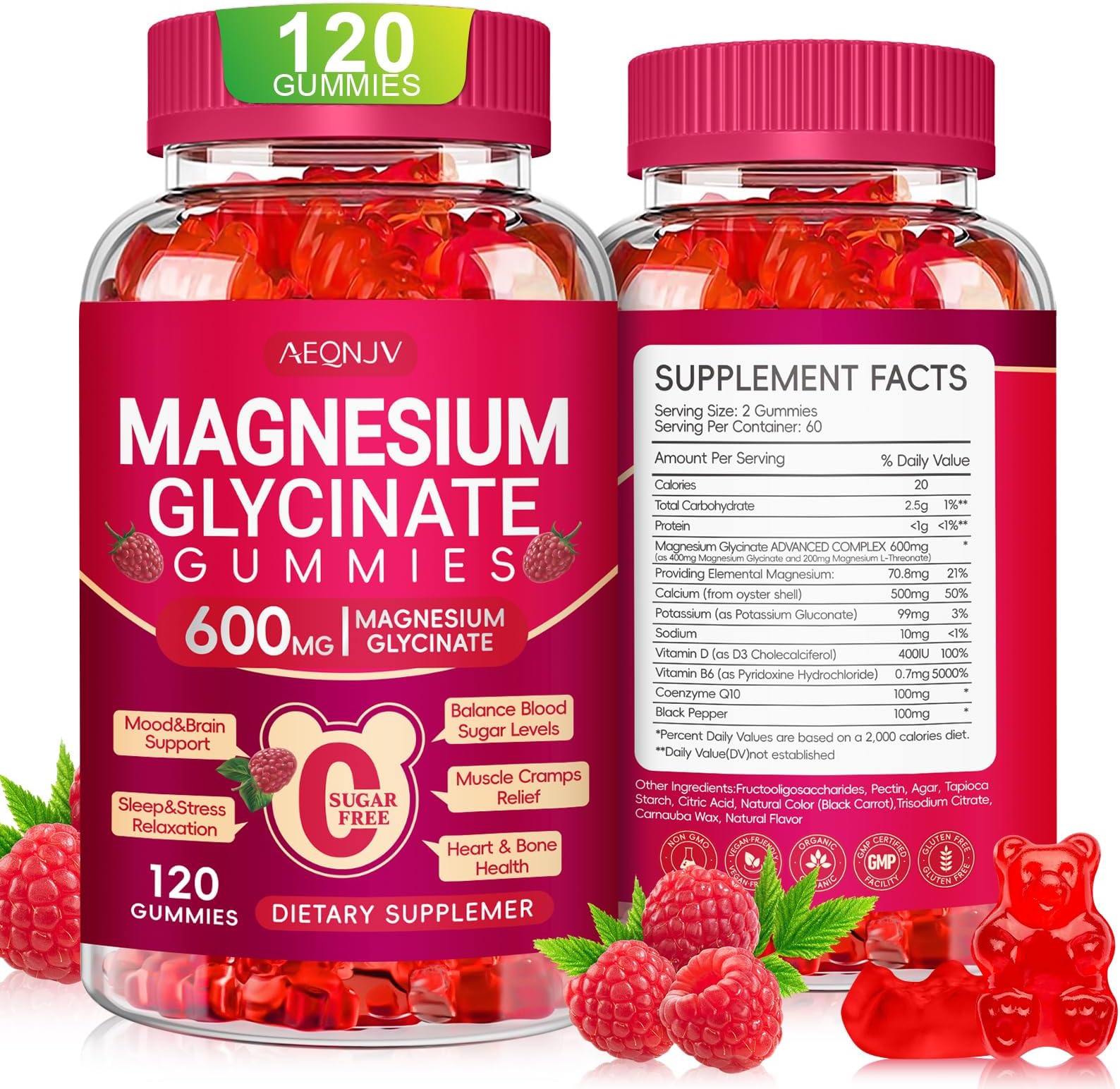 Amazon.com: VIFSSG Magnesium Glycinate Gummies 500 Mg, Triple Magnesium ...