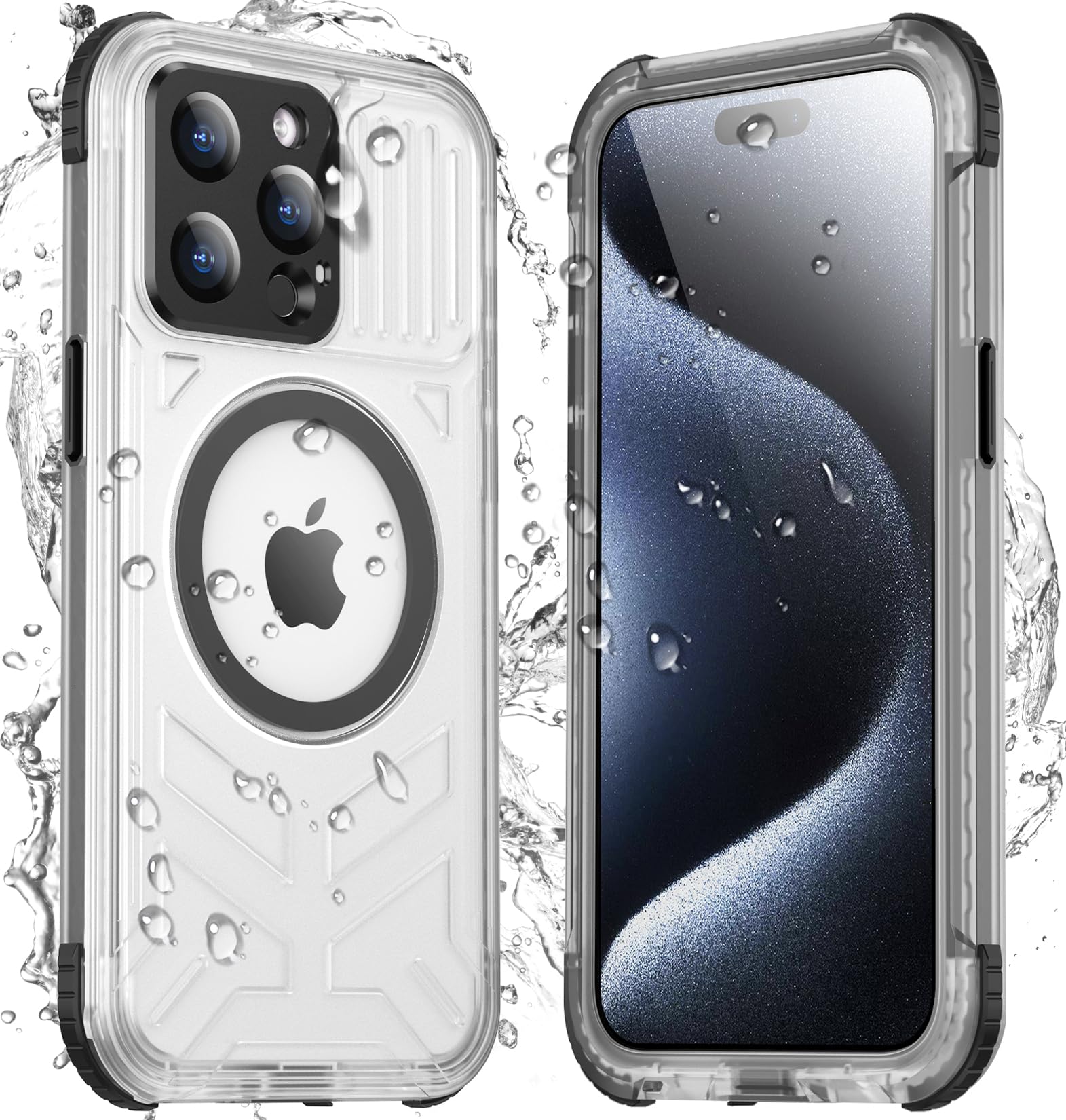Amazon.com: Temdan Magnetic for iPhone 15 Pro Case Waterproof,Built-in ...
