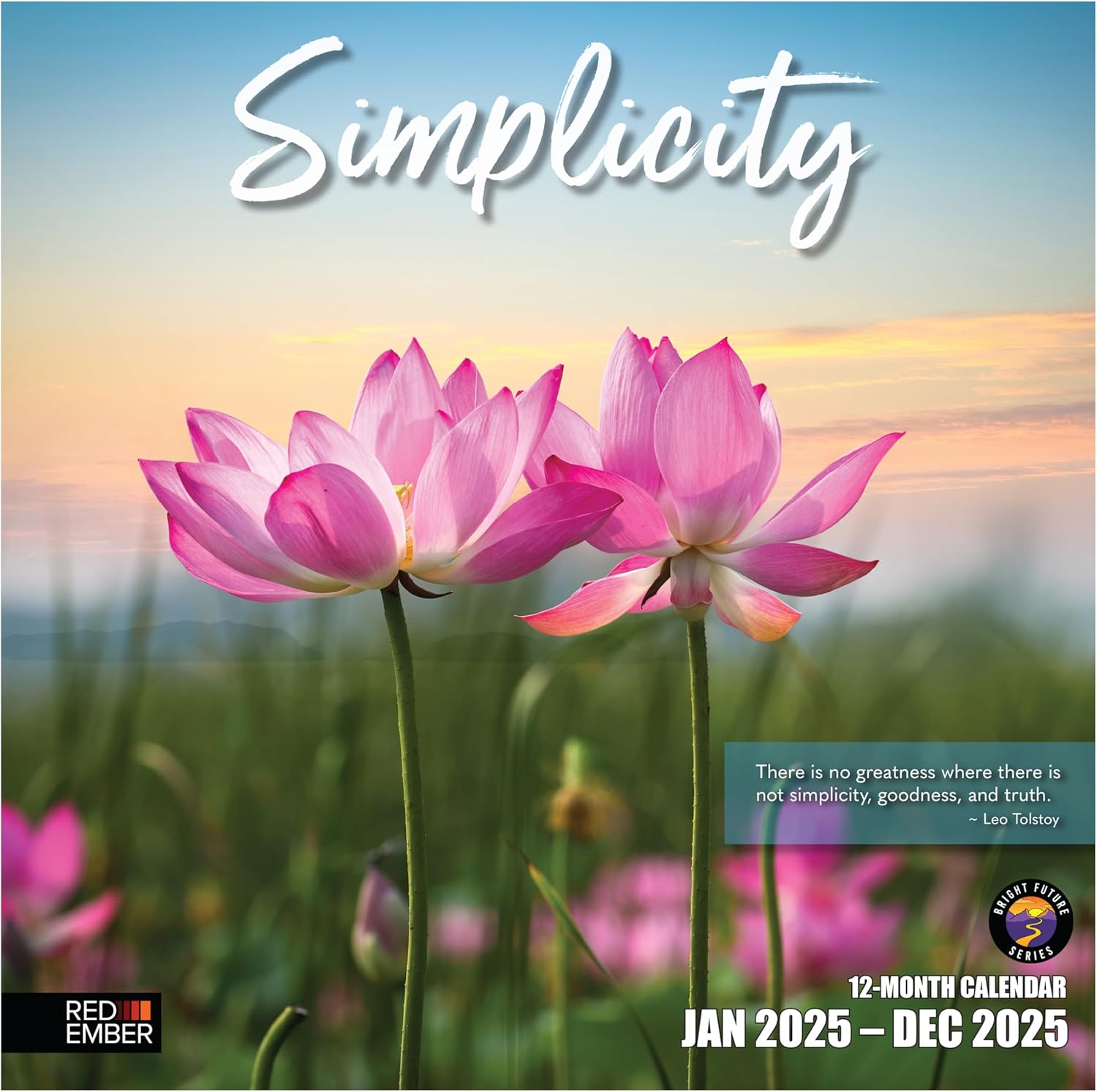 Amazon.com: RED EMBER Simplicity with Inspirational Quotes 2025 Wall ...