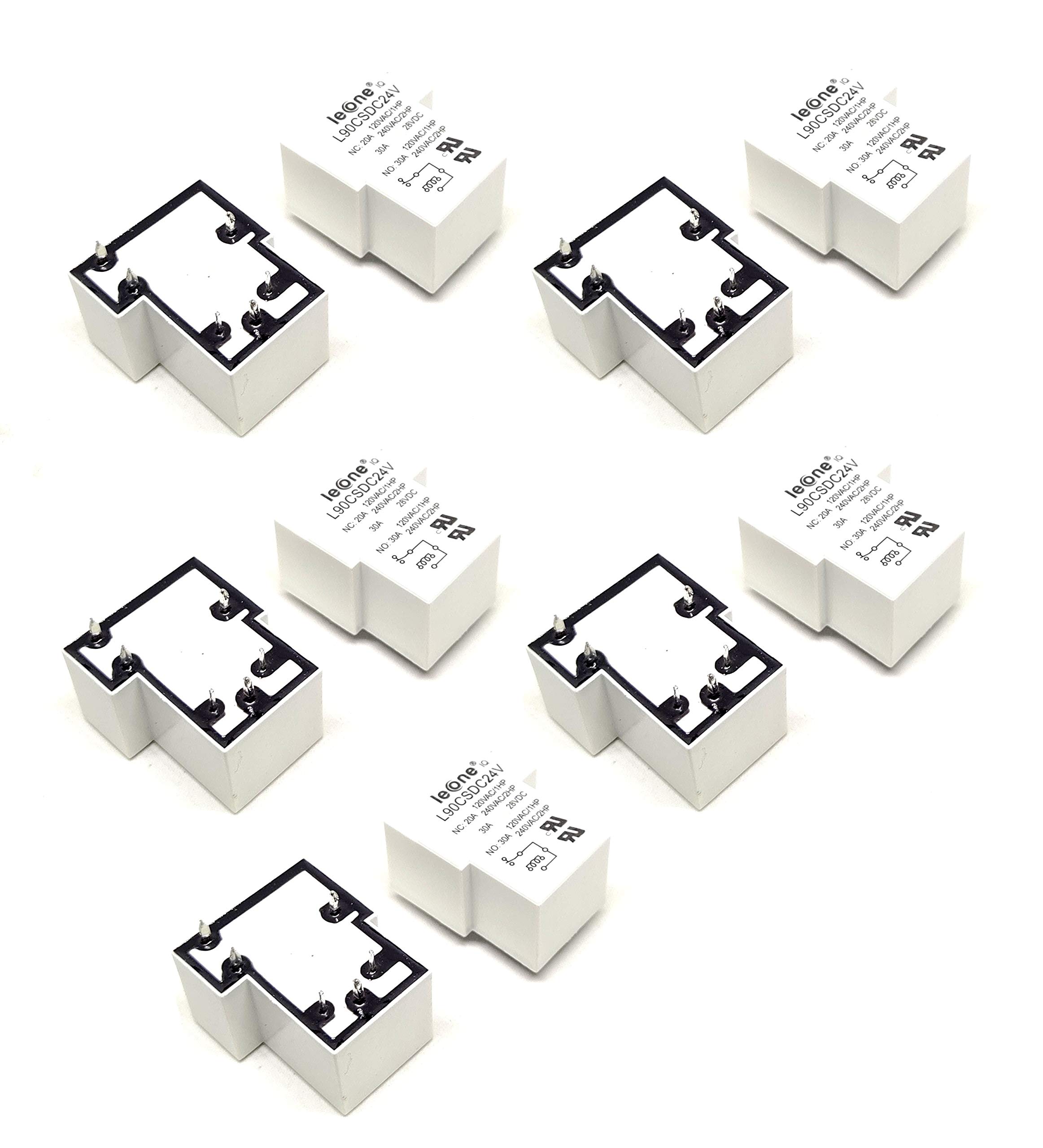 Buy INVENTO 10pcs 24V DC Relay 6 Pin 24V 30A T Shaped PCB Relay SPDT ...