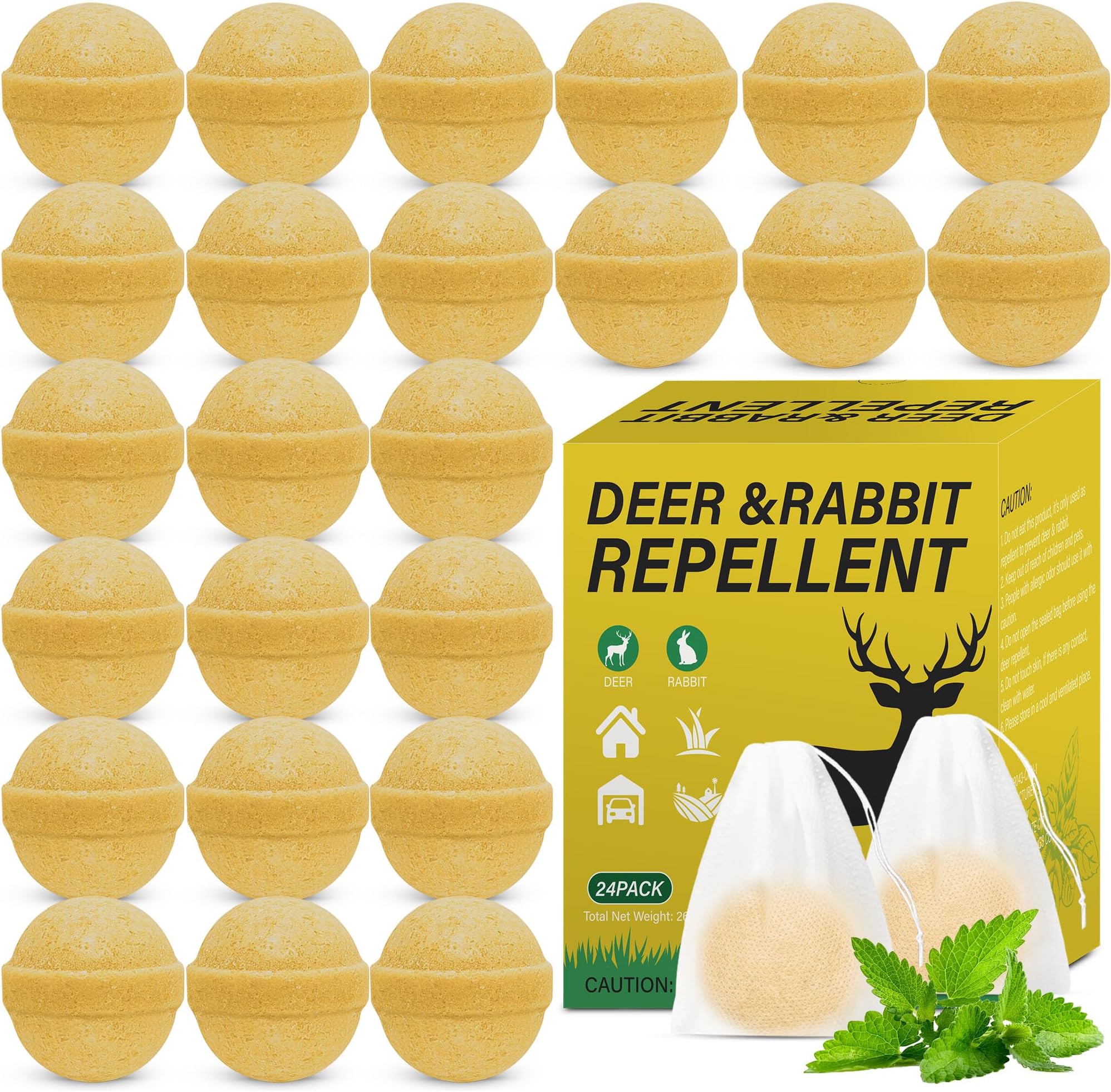 Amazon.com : 24 Pack Deer Repellent, Rabbit Repellent Outdoor, Ready to ...
