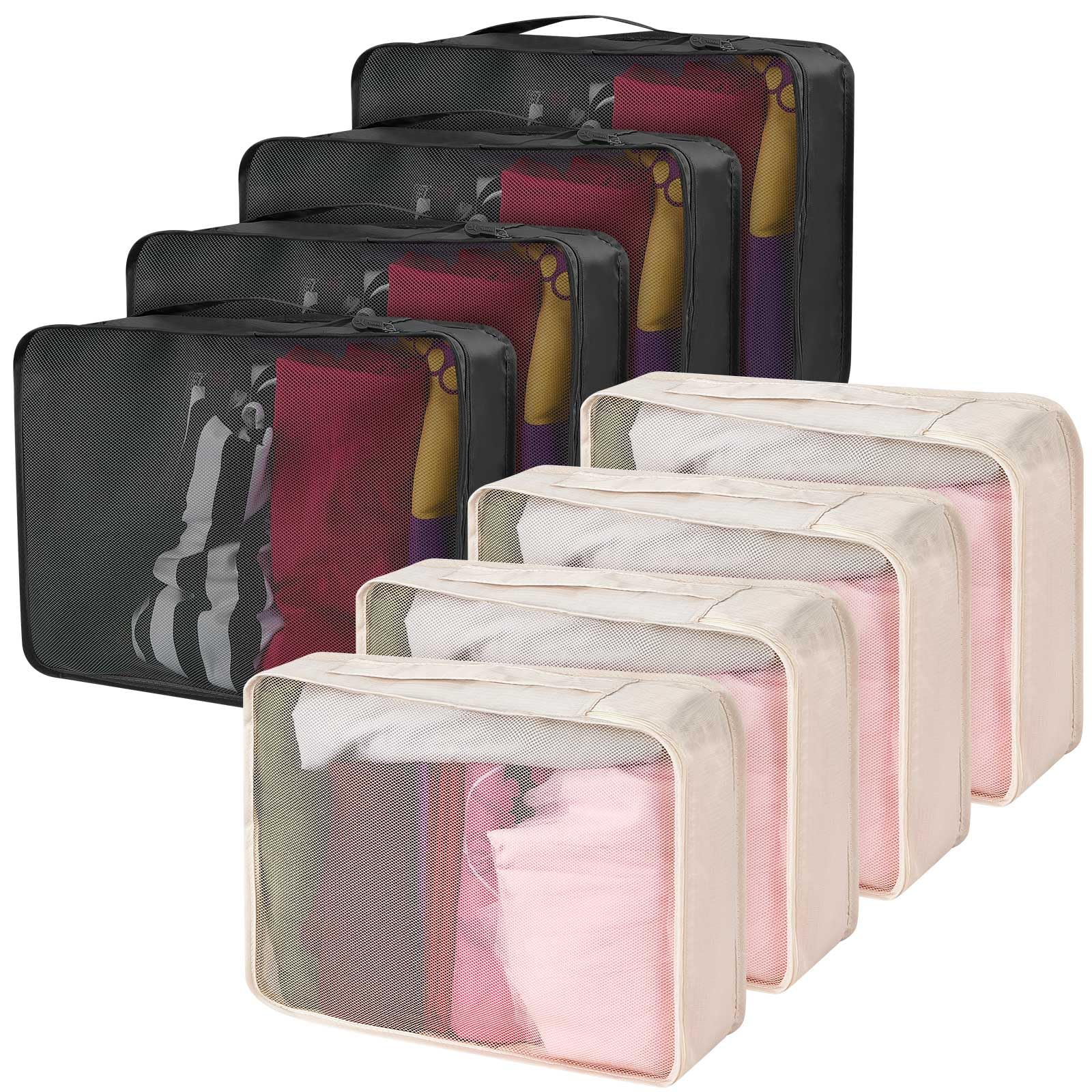 Amazon.com: Silkfly 8 Pcs XL Packing Cube for Travel Luggage Organizer ...