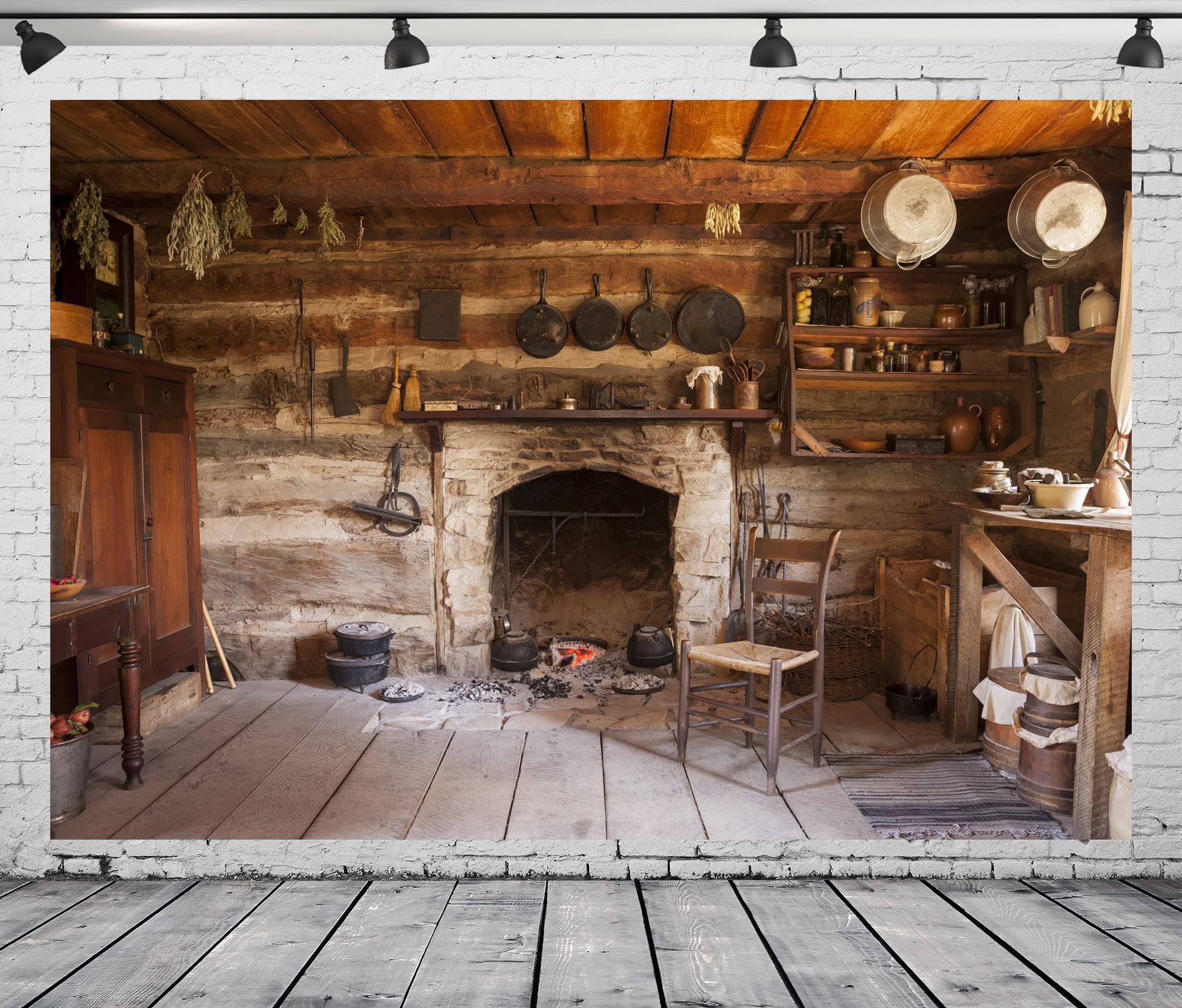 Log Cabin Interior Fireplace