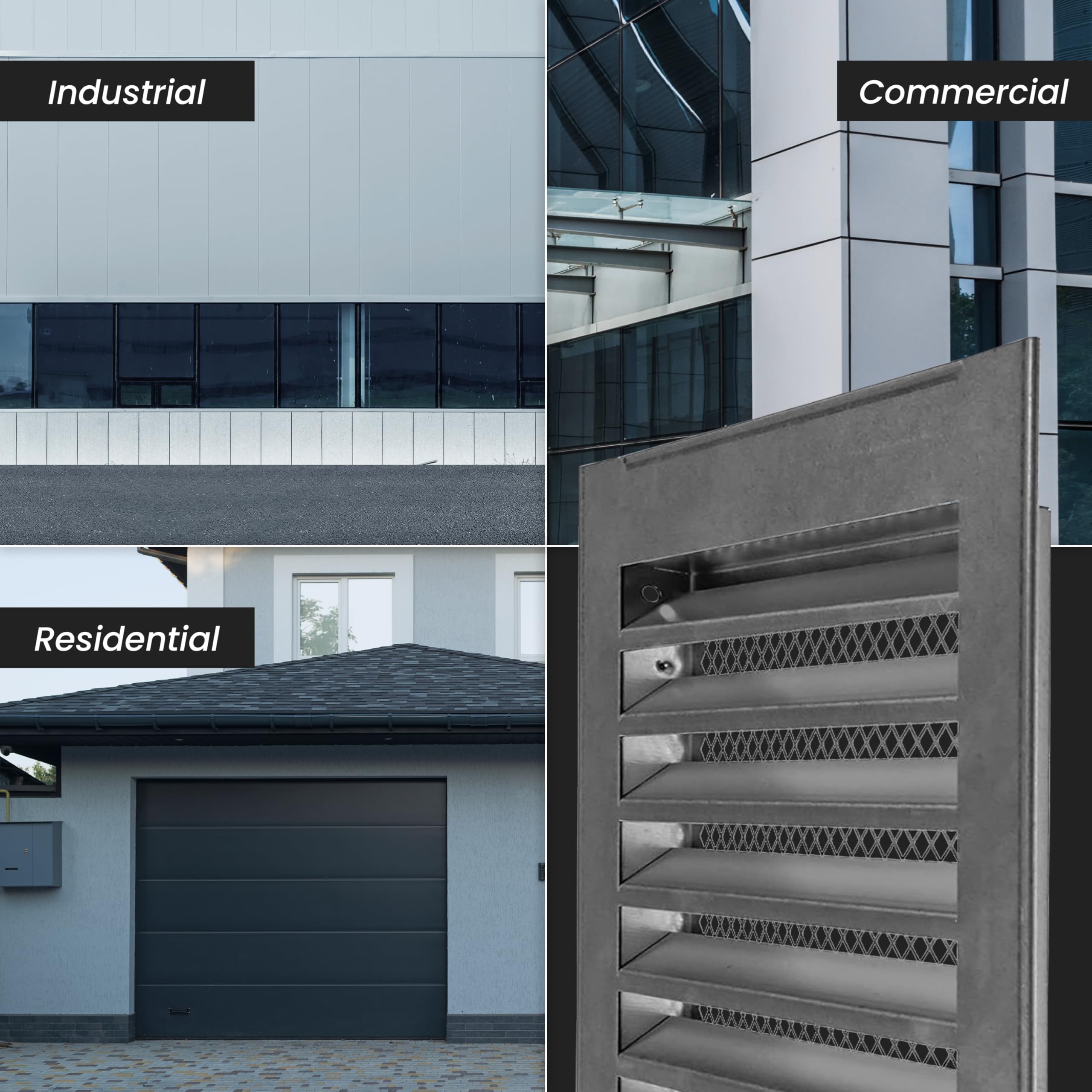 Commercial Metal Door Vent Galvanized Steel Louver Doors Ventilated