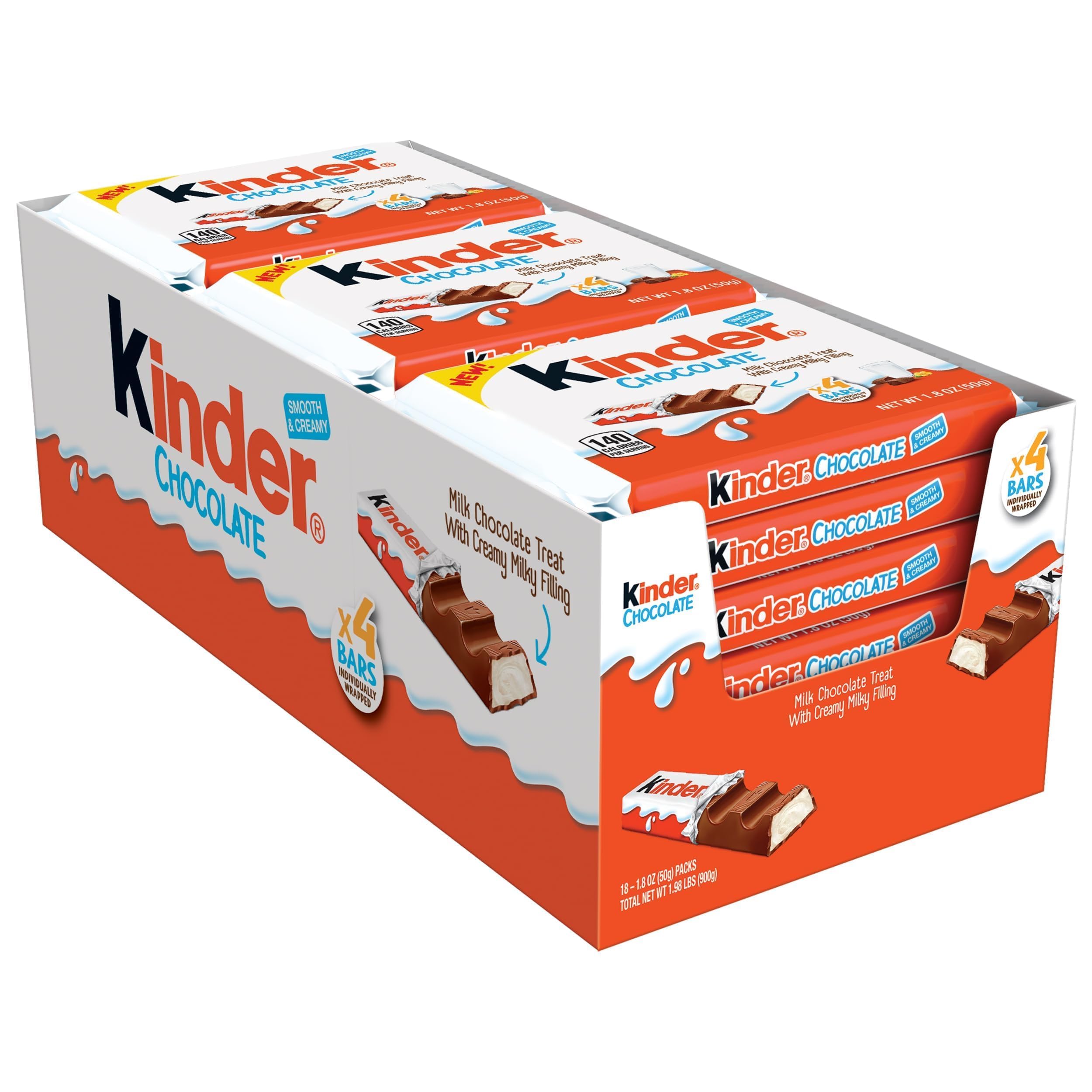 Snapklik.com : Kinder Chocolate, 18 Four Count Packs, Milk Chocolate Bar