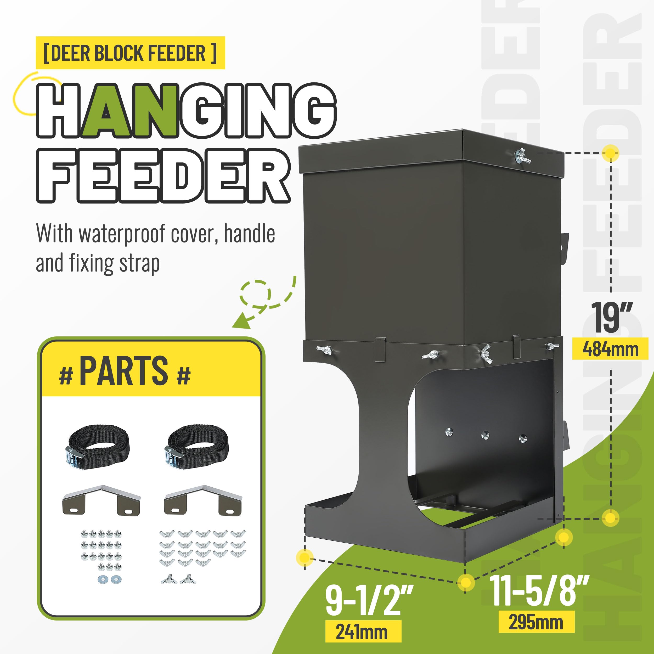 Snapklik.com : Kojem Deer Block Feeder Hanging Feeder Holds Salt ...
