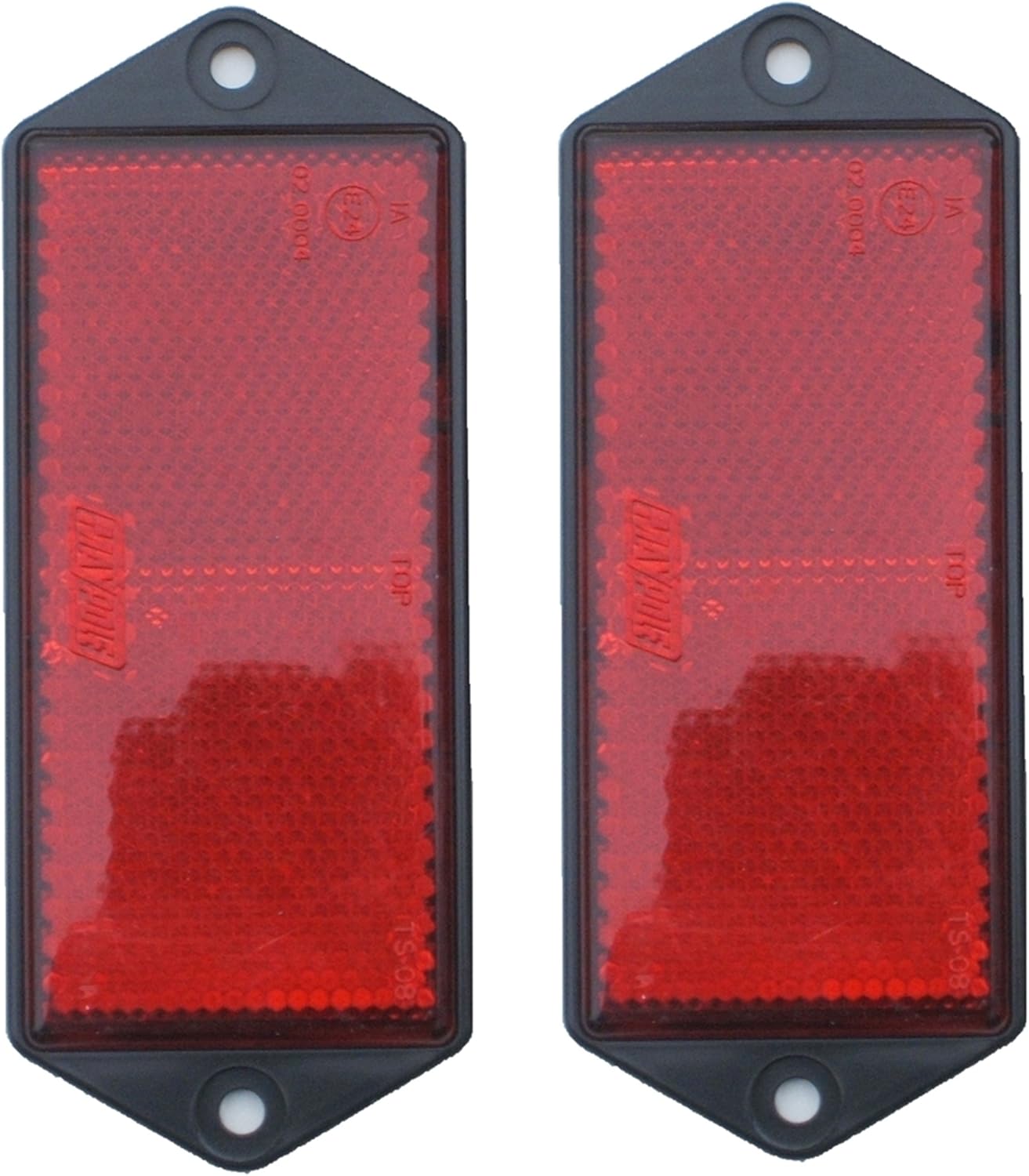 leisure MART A pair of trailer and truck reflectors rectangular screw ...