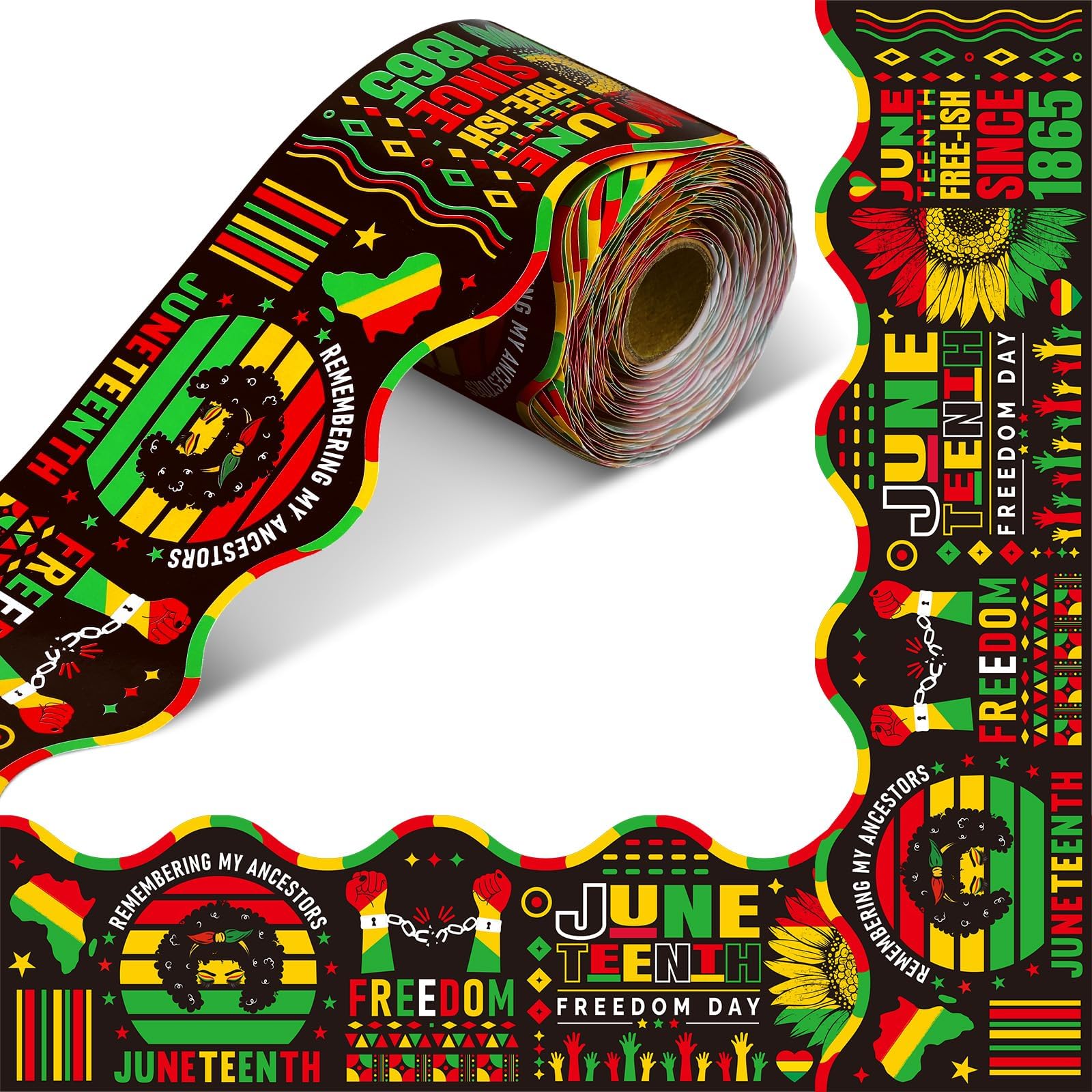 Amazon.com: Outus 68 Ft Juneteenth Bulletin Board Border Decorations ...