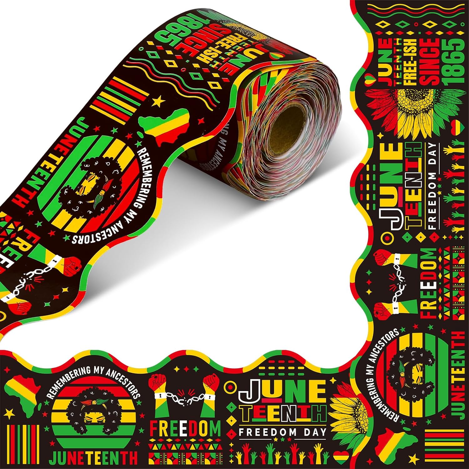 Amazon.com: Outus 68 Ft Juneteenth Bulletin Board Border Decorations ...