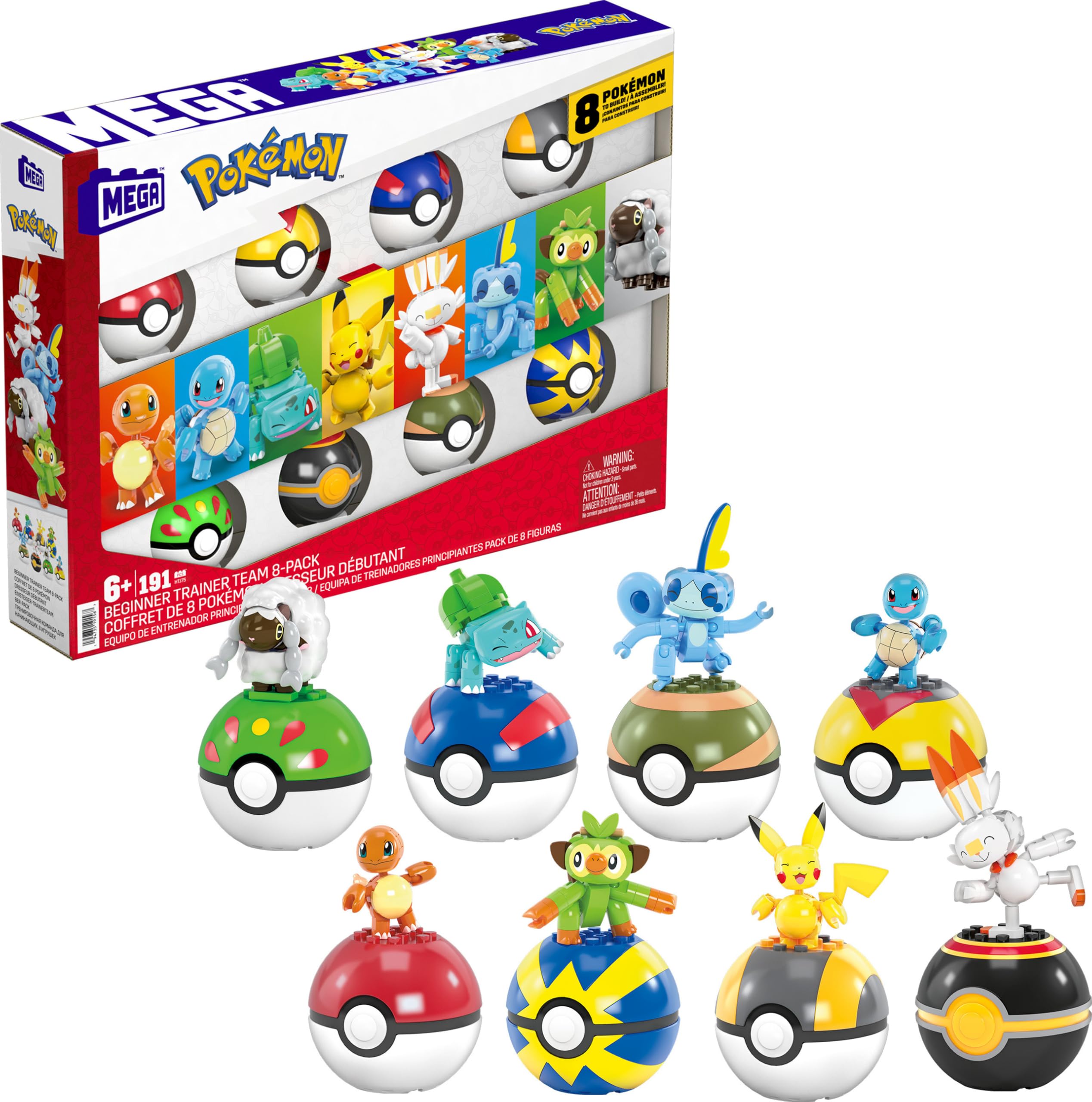 Amazon.com: Mega Pokemon Trainer Starter Pack 8 Pokeballs with ...