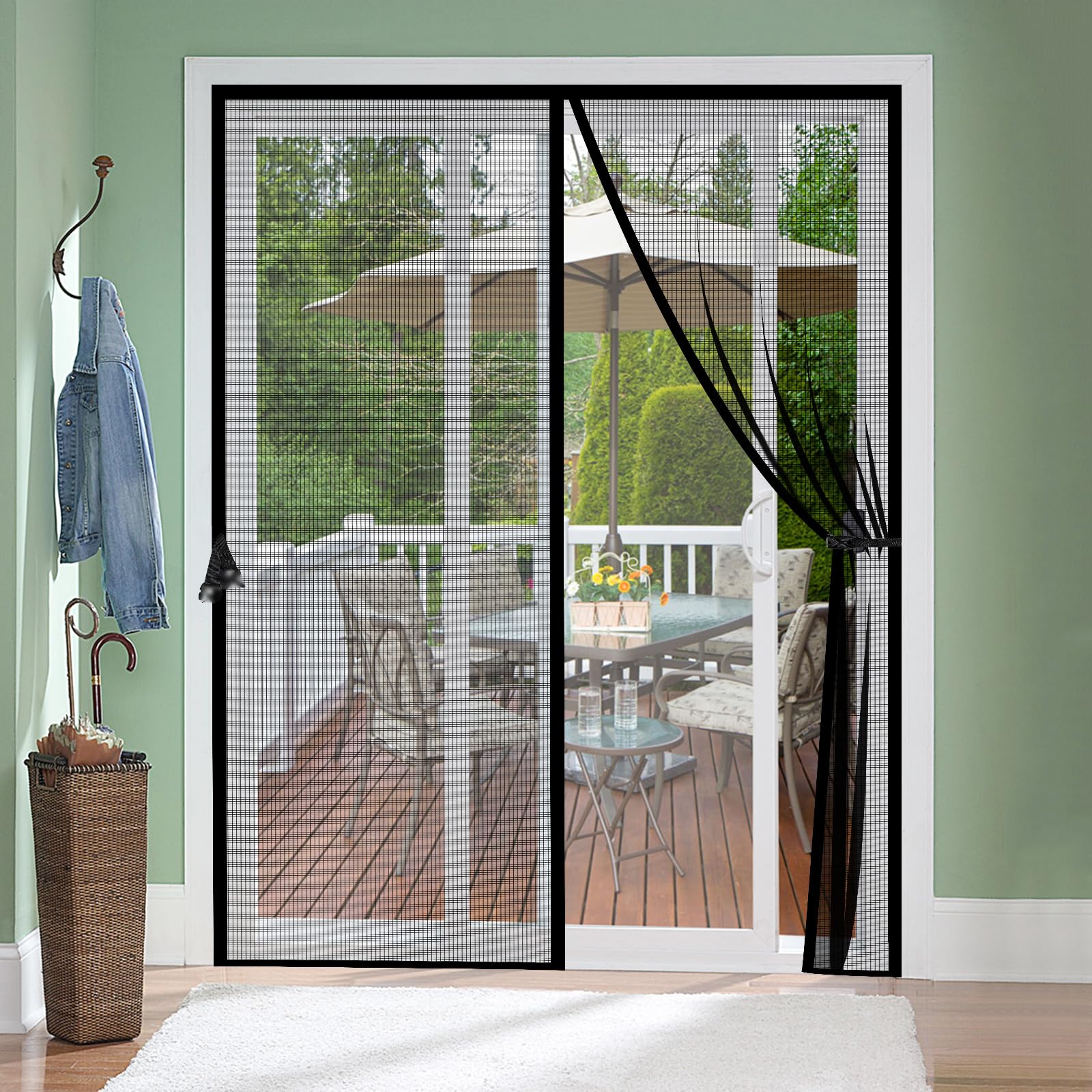 Snapklik.com : Fiberglass Magnetic Screen Door Fit Door Size 48 X 96 In ...