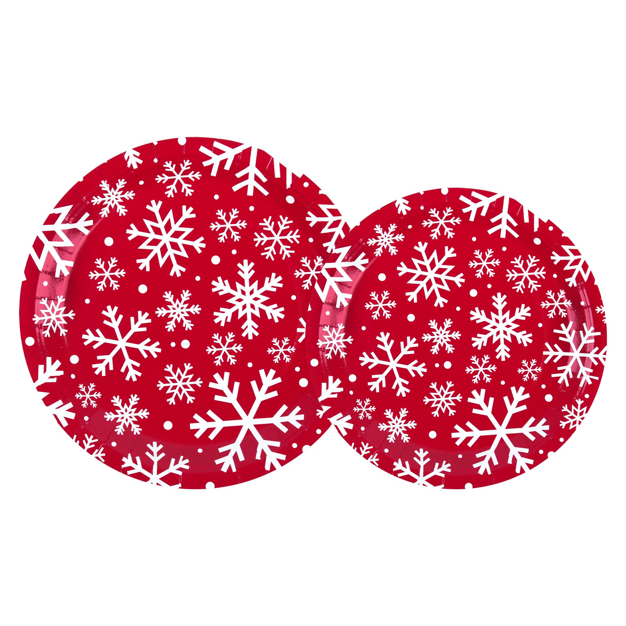 Amazon.com: Elyxio 48Pcs Snowflake Paper Plates Christmas Party Plate ...
