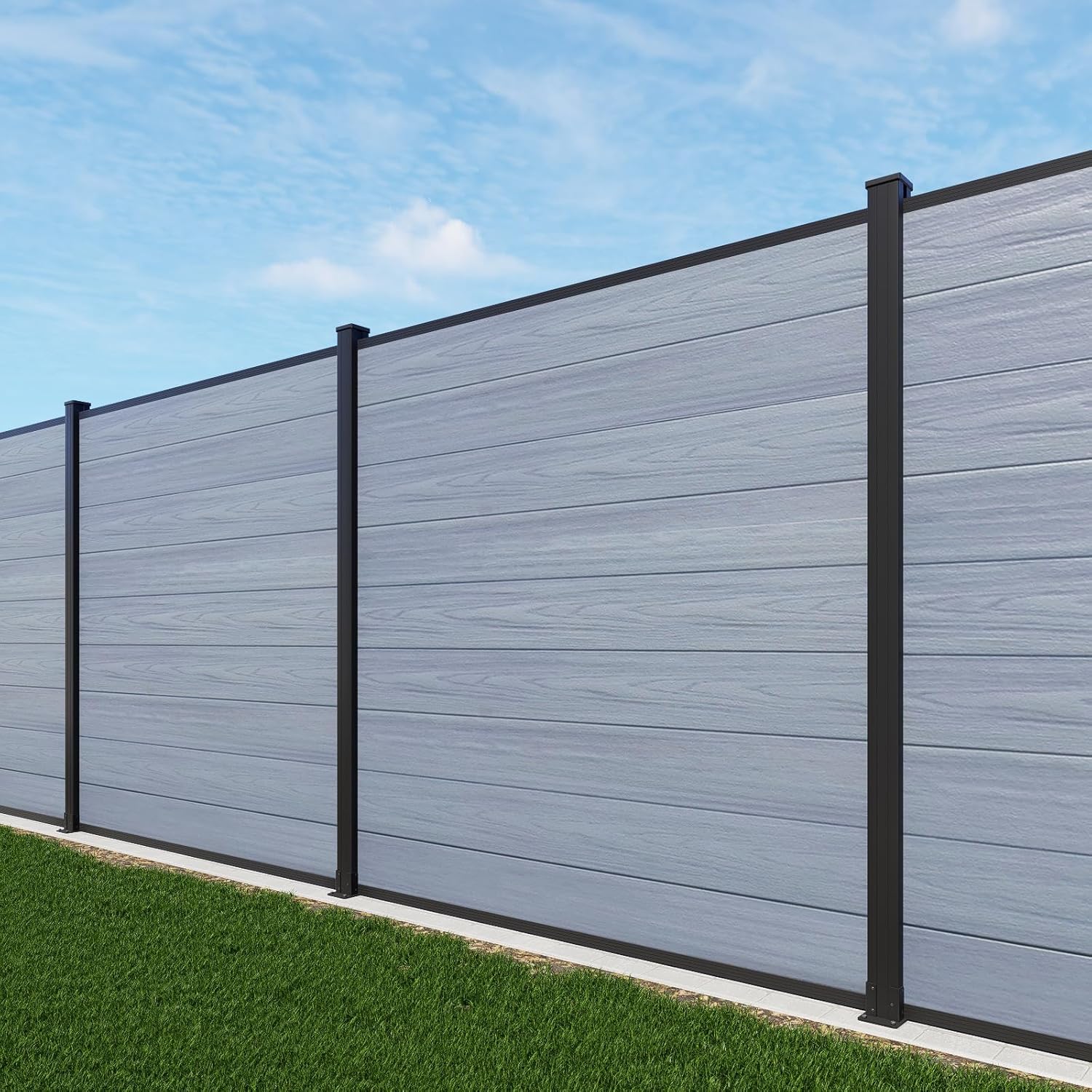 6ft X 6ft Outdoor Privacy Fence Wind Resistant Wood Plastic ...