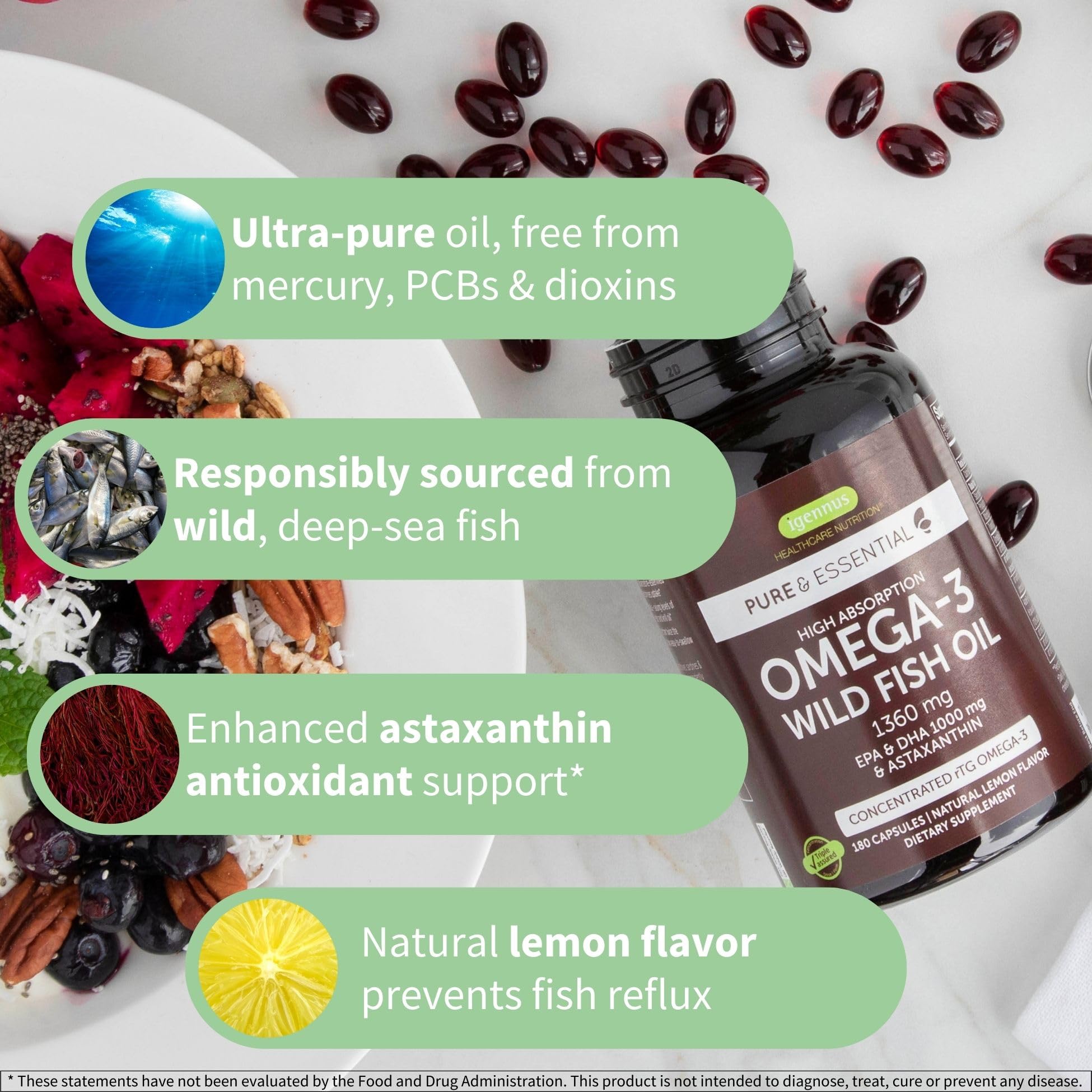 Snapklik.com : Super Concentrated rTG Omega 3 Wild Fish Oil 1000mg ...