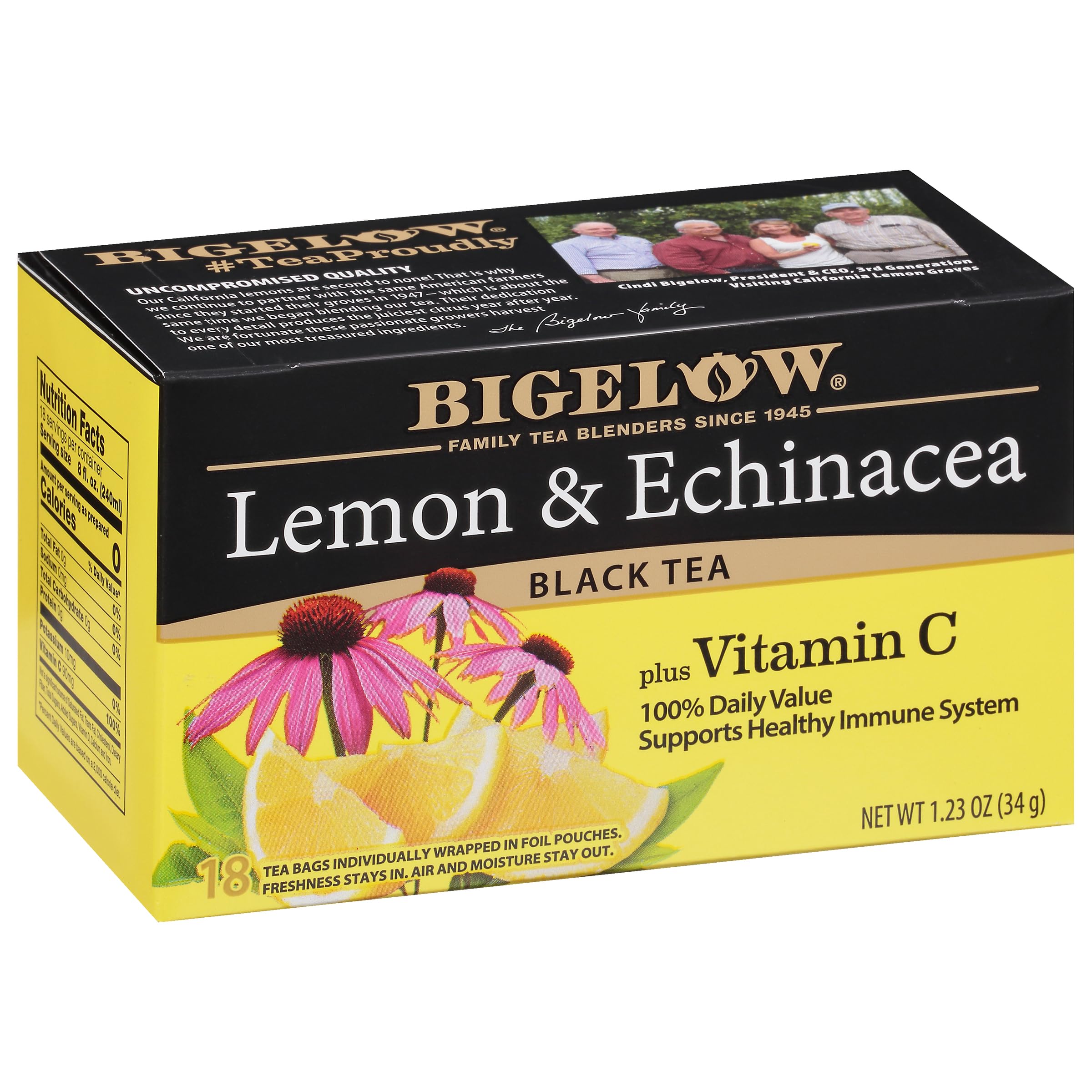 Snapklik.com : Bigelow Tea Lemon & Echinacea Plus Vitamin C Black Tea ...