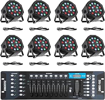 Amazon.com: SmarketBuy Stage Lights with Sound Activated & DMX Control ...