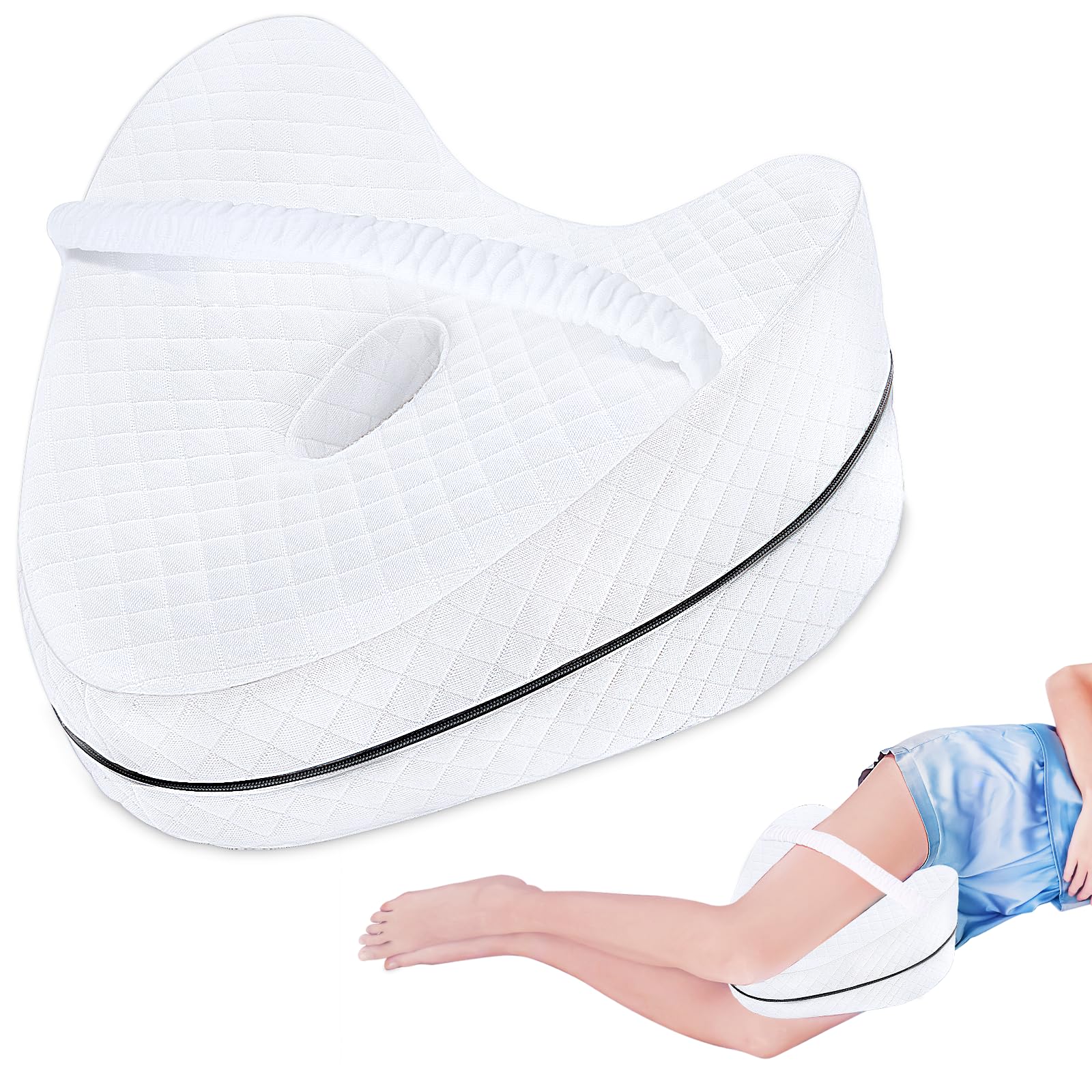 Amazon.com: Zenflux Memroy Foam Leg Pillow for Side Sleepers, Knee ...