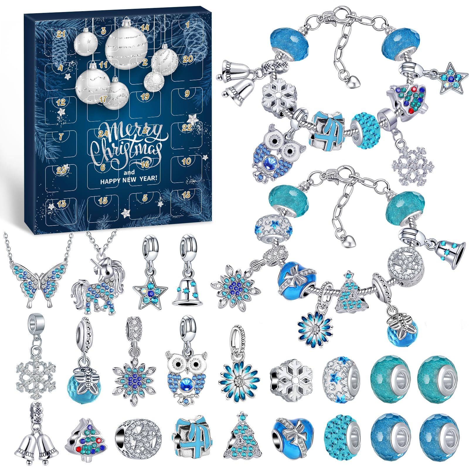 Hymarvo Adventskalender 2024 Kinder Mädchen, Weihnachtskalender Schmuck Basteln Mädchen, 24 ...