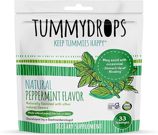 Amazon.com: Tummydrops, Natural Peppermint, Gluten Free & Vegan, 33 ...