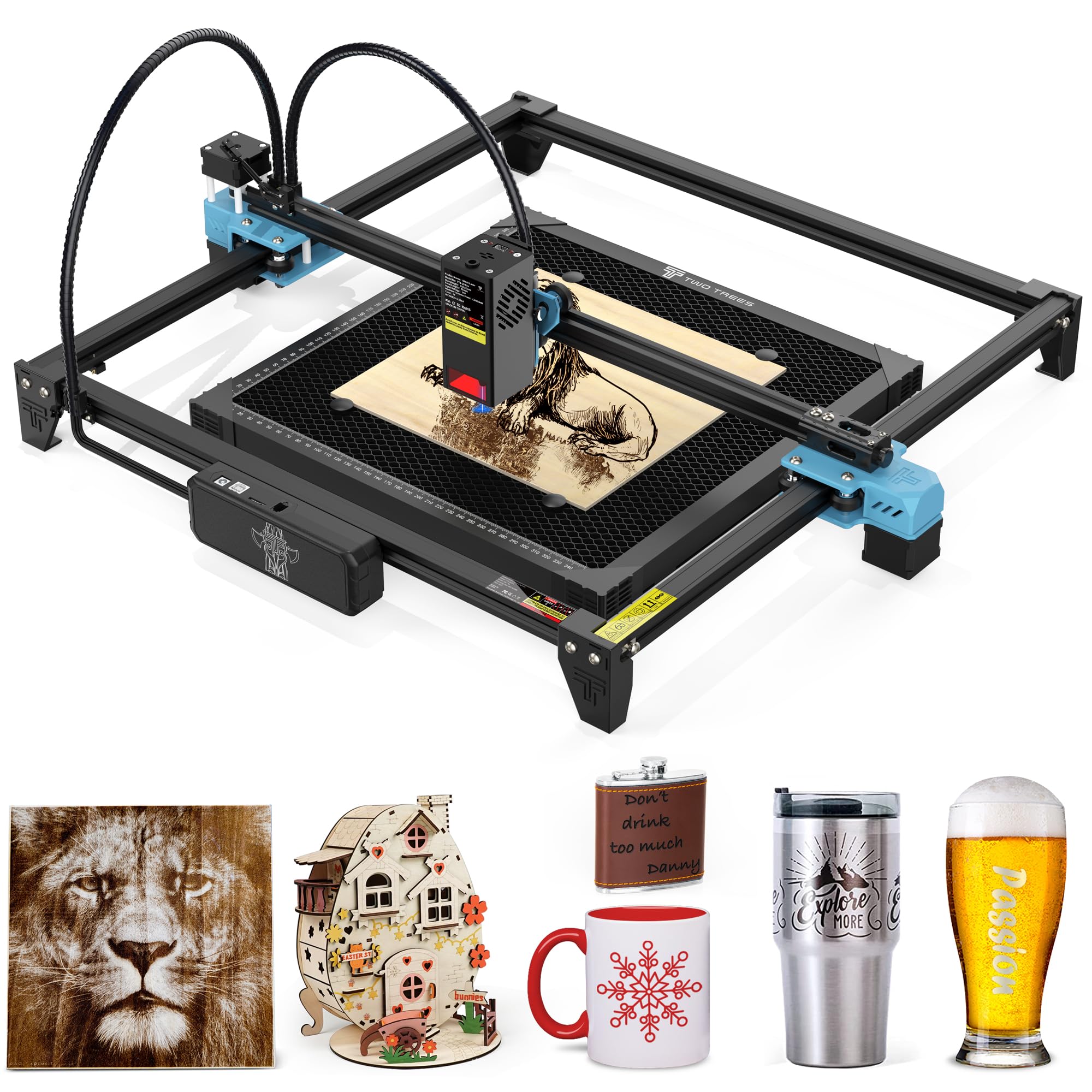 Snapklik.com : TTS-20 PRO 20000mW Laser Engraver Machine Laser Cutter ...