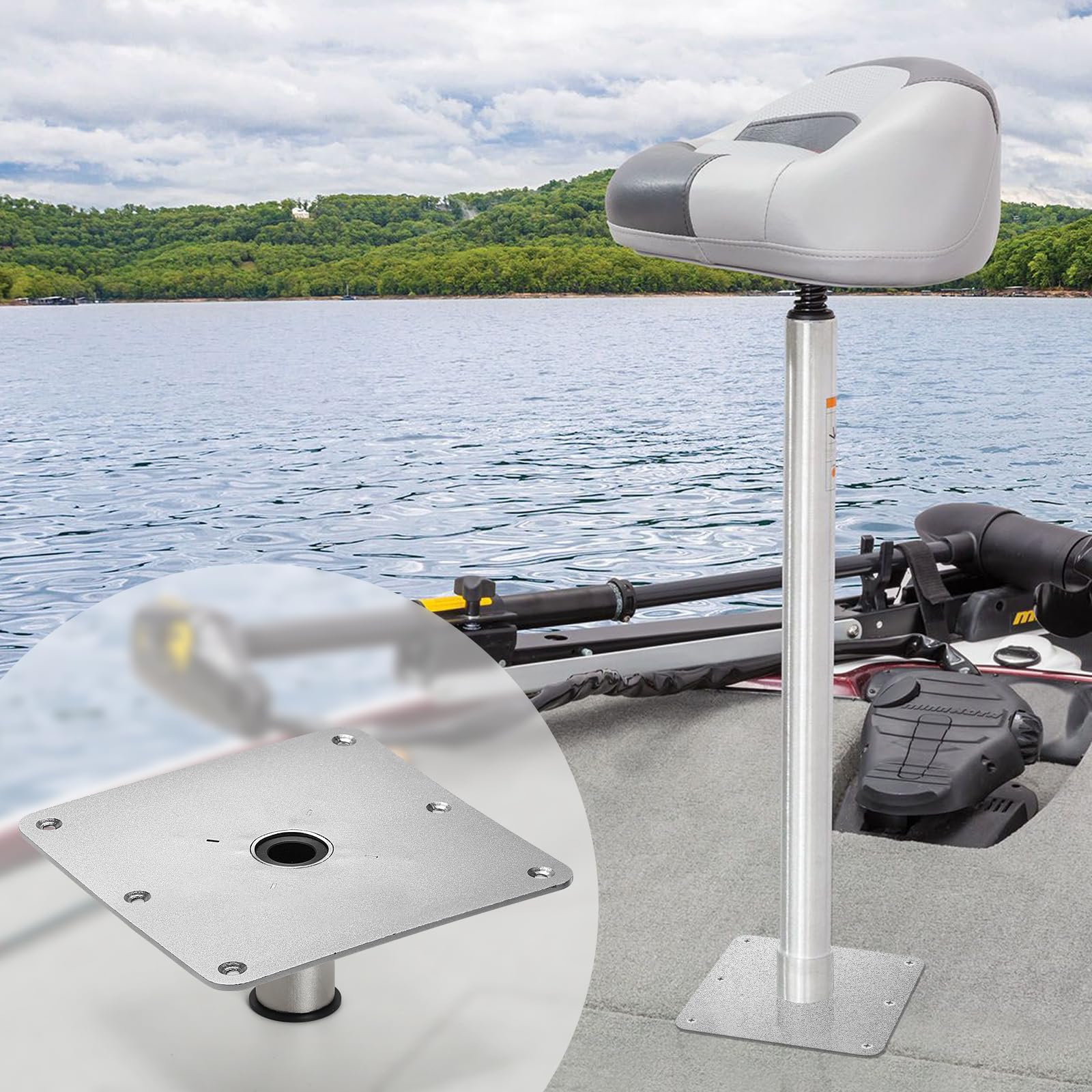 Marine Seat Mount Kit 7x7 Base 13 Post Boat Seat Pedestal Mount Kit ...