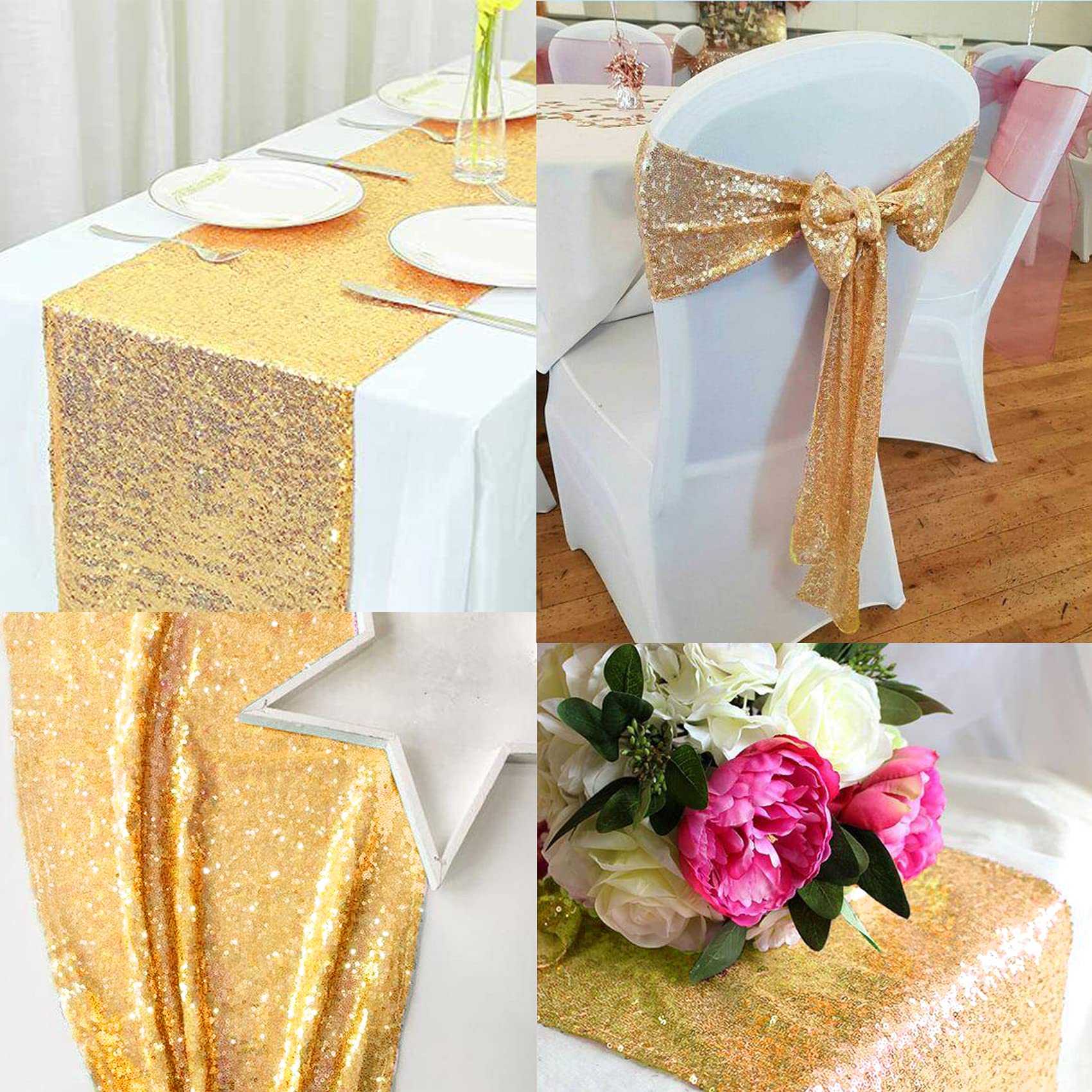 Gold Sequin Table Runner Gift