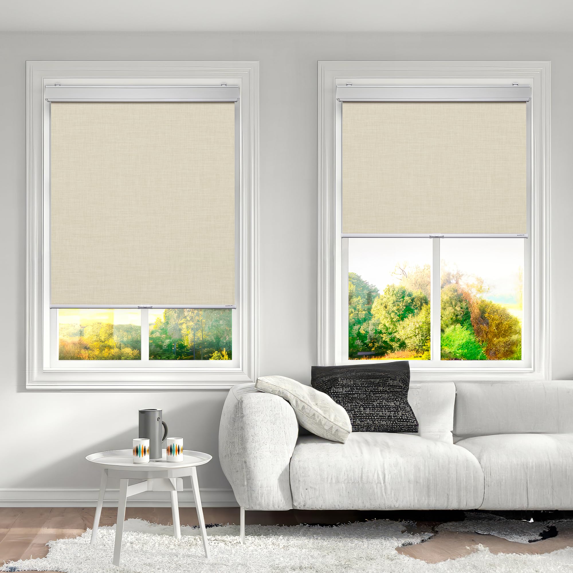 Amazon.com: SHADESLINE Cordless with Valance 100% Blackout Window ...
