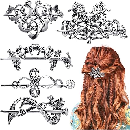 Amazon.com : 6 Pieces Celtic Hair Slide Hairpin Celtic Knot Hair Stick ...