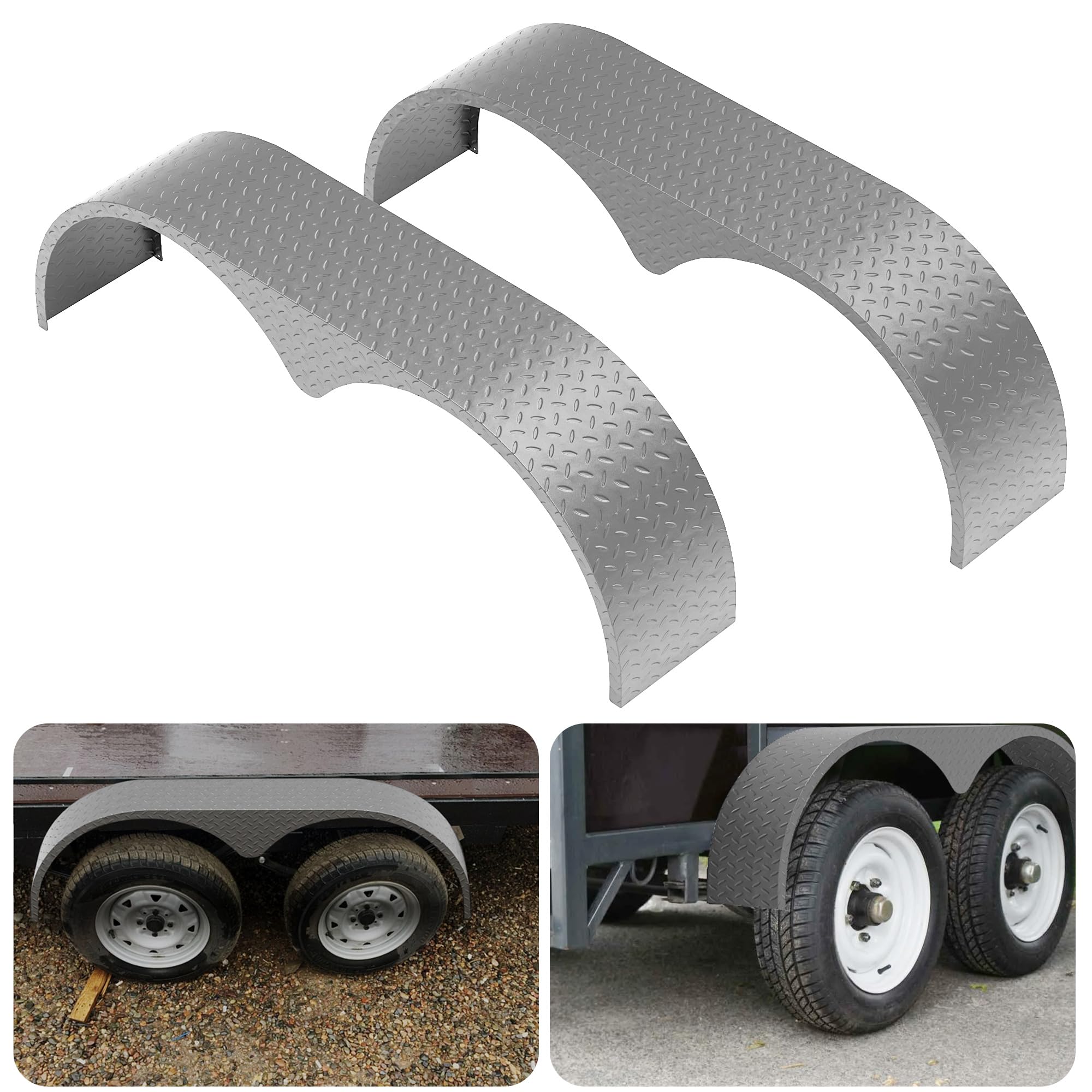 Amazon.com: Double Axle Trailer Fenders,2Pcs Tandem Trailer Fenders,66 ...
